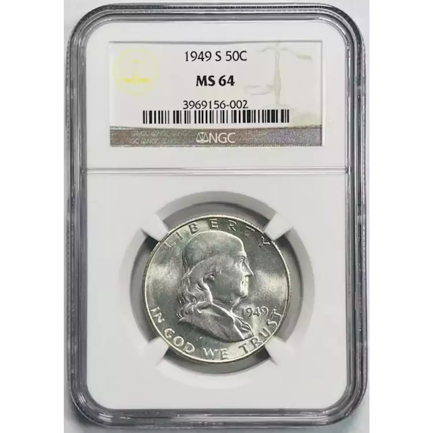 1949-S Franklin Half Dollar NGC MS-64 - Bob Paul Rare Coins