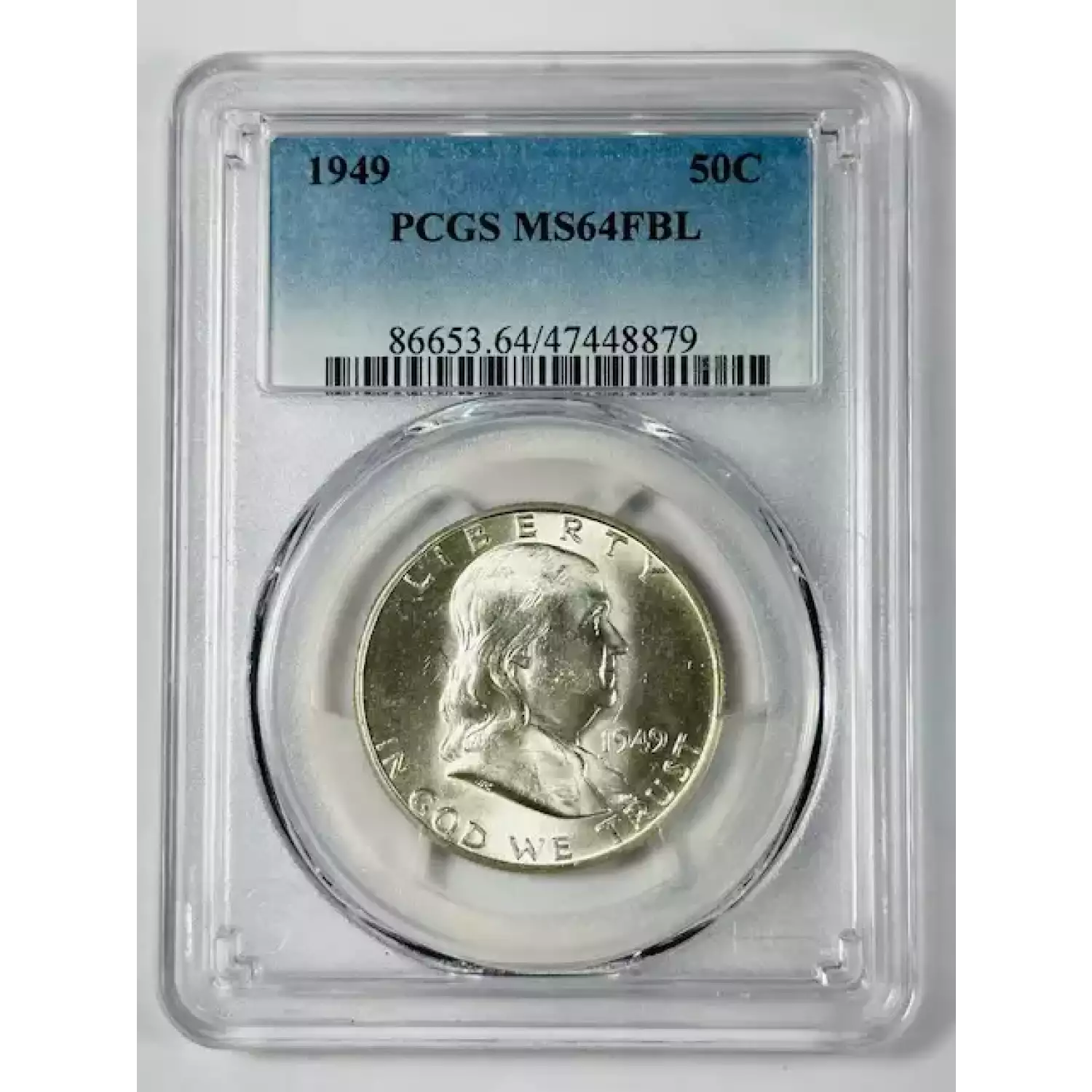 1949 Franklin Half Dollar PCGS MS-64 FBL White Coin! - Bob Paul Rare Coins
