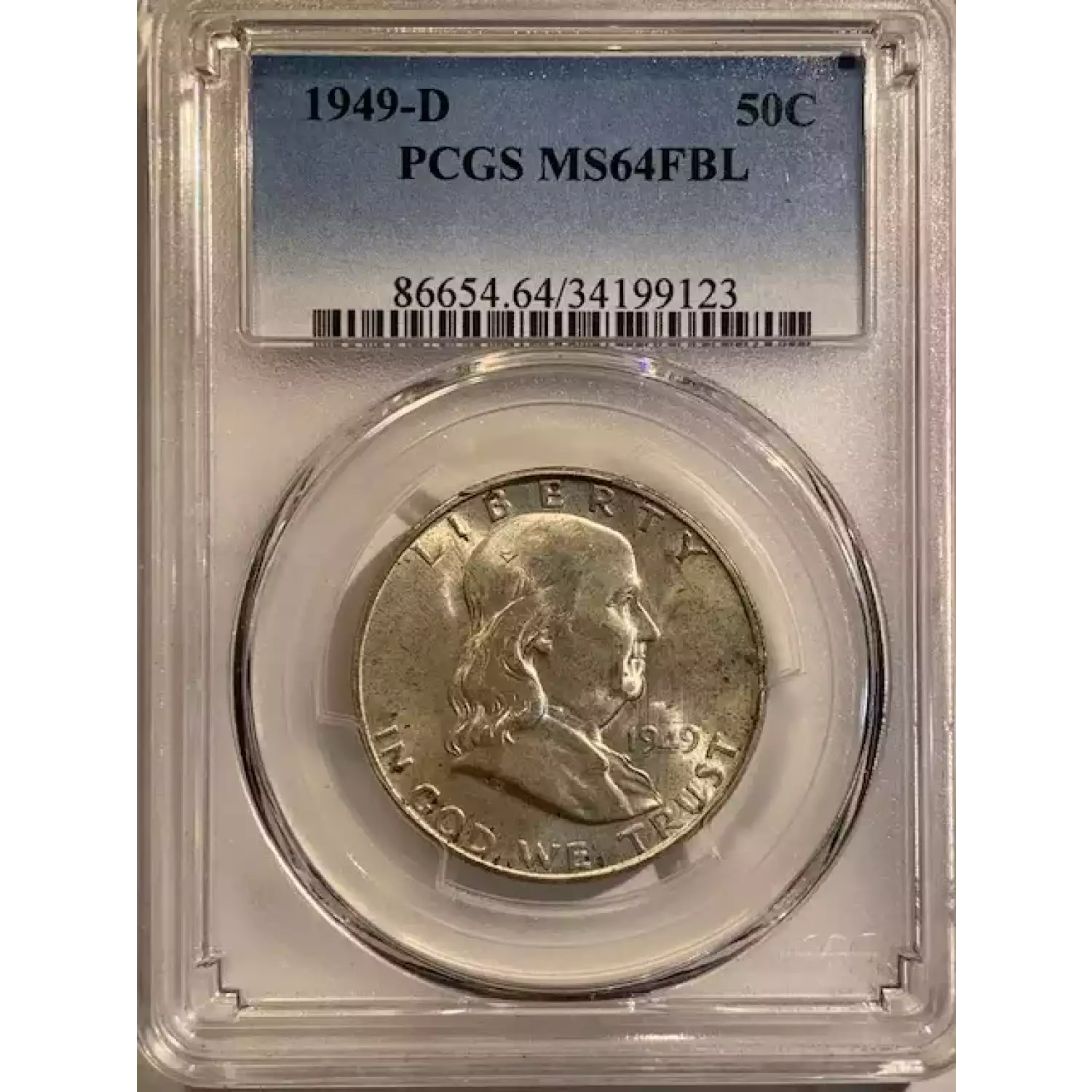1949-D Franklin Half Dollar PCGS MS-64 FBL - Bob Paul Rare Coins
