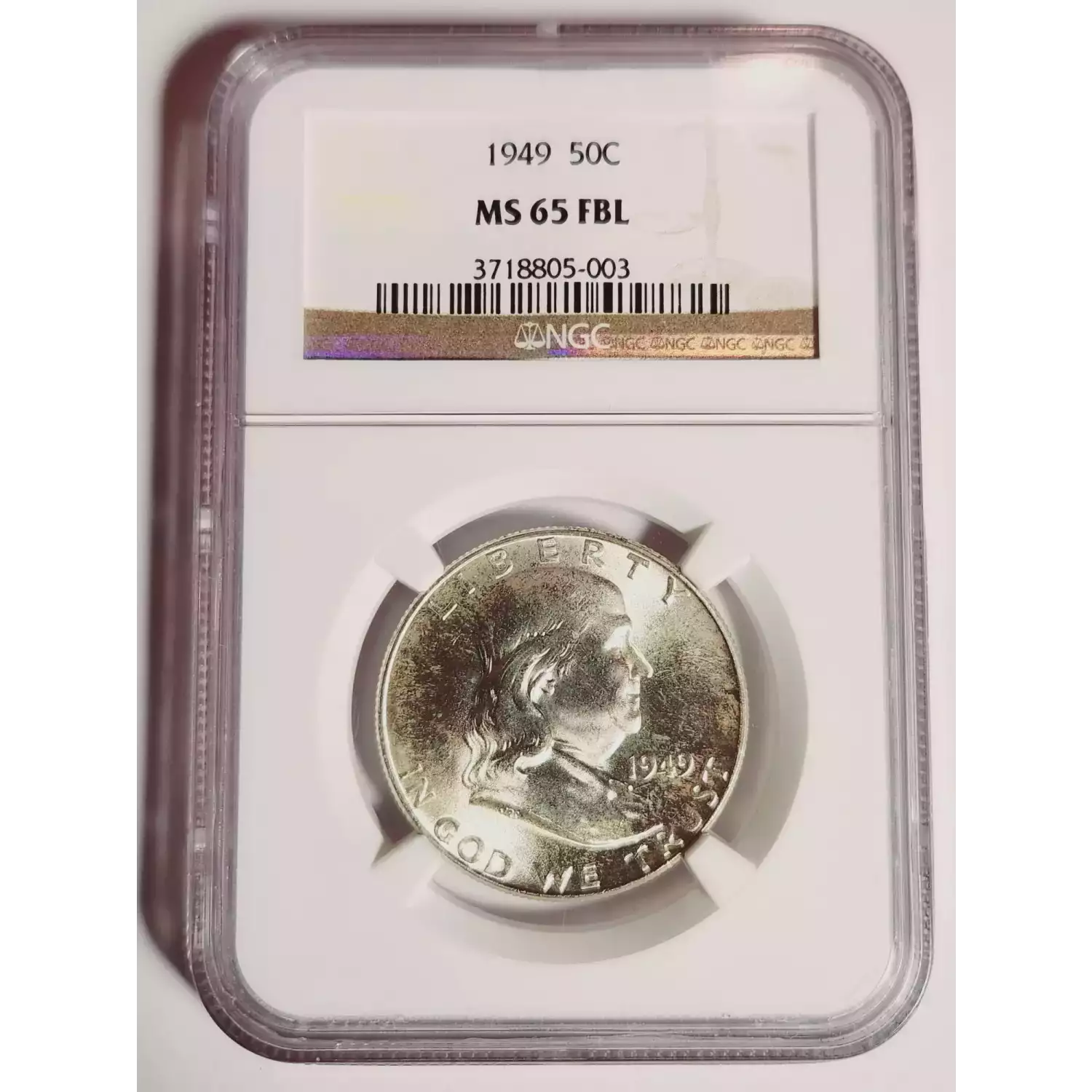 1949 Franklin Half Dollar NGC MS-65 FBL - Bob Paul Rare Coins