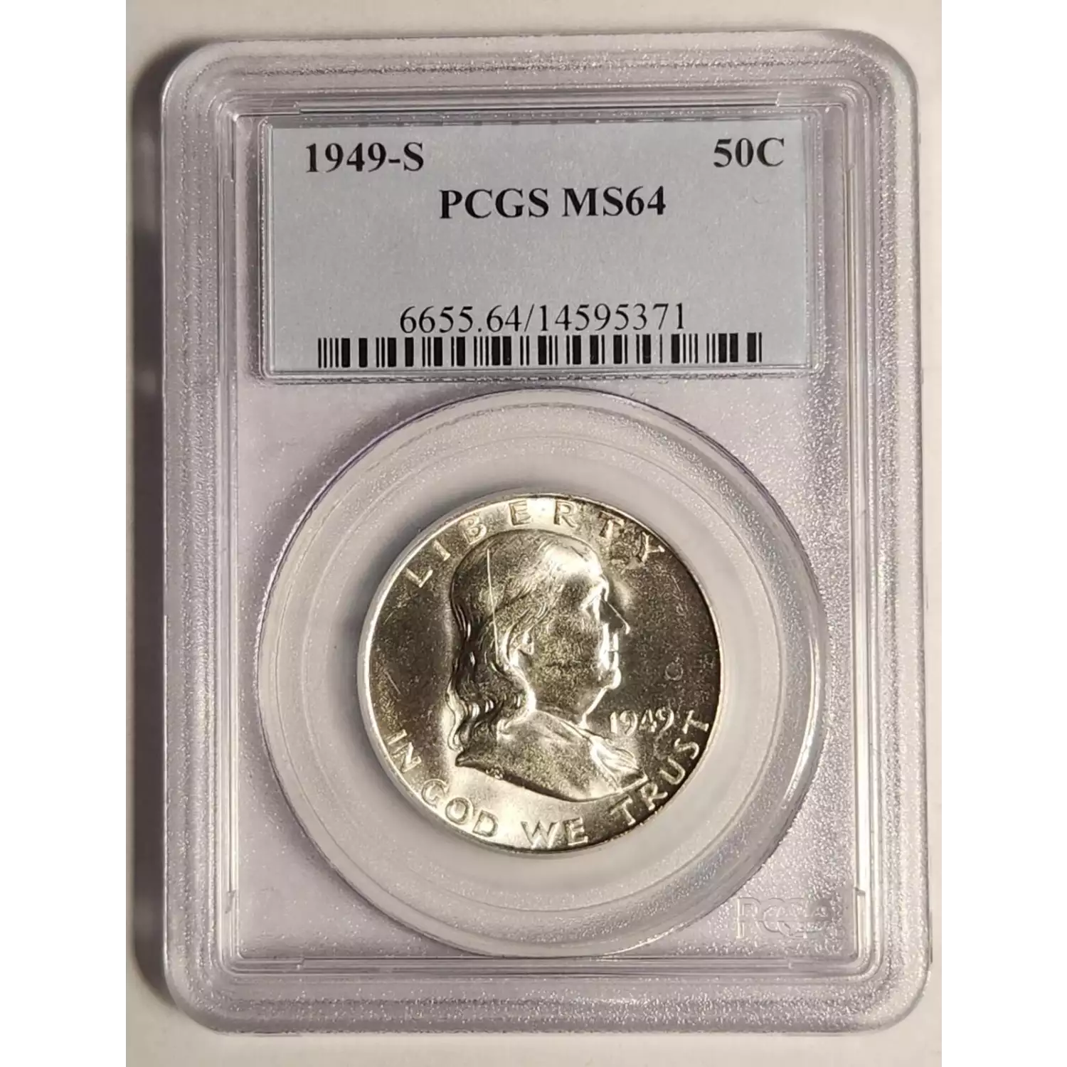 1949-S Franklin Half Dollar PCGS MS-64 - HAS BELL LINES - Bob Paul Rare ...