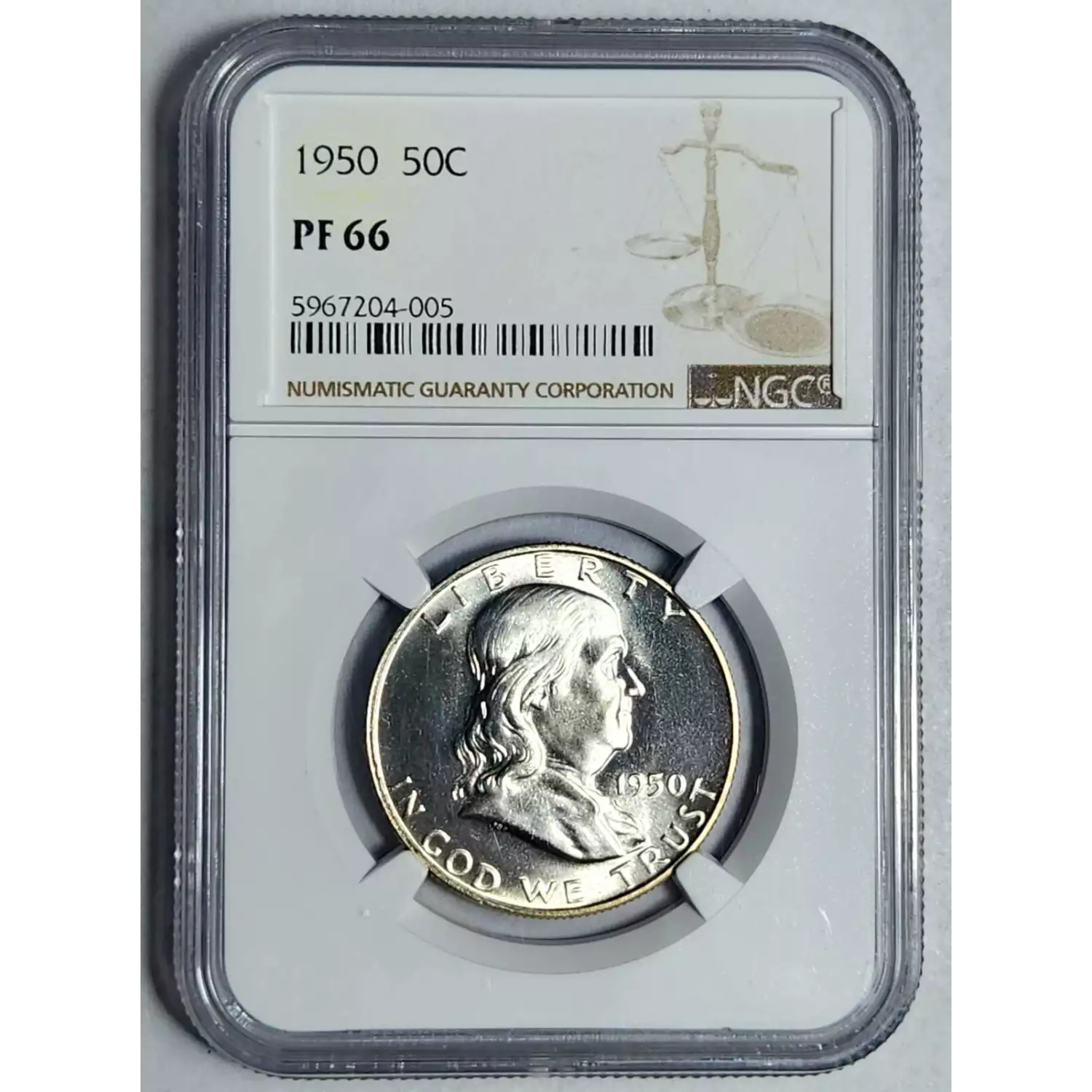 1950 Franklin Half Dollar NGC PF-66 - Bob Paul Rare Coins