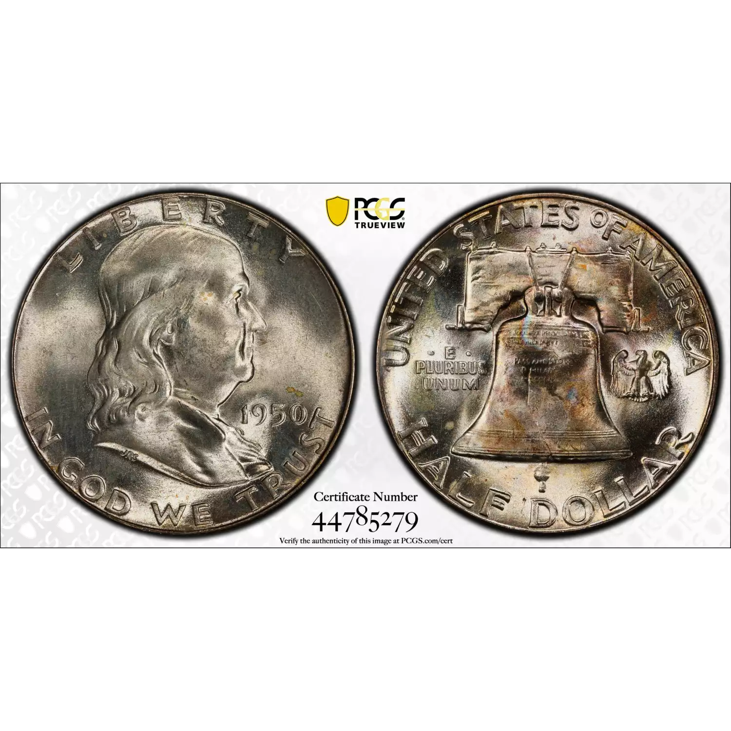 1950 Franklin Half Dollar PCGS MS-65 FBL - Bob Paul Rare Coins