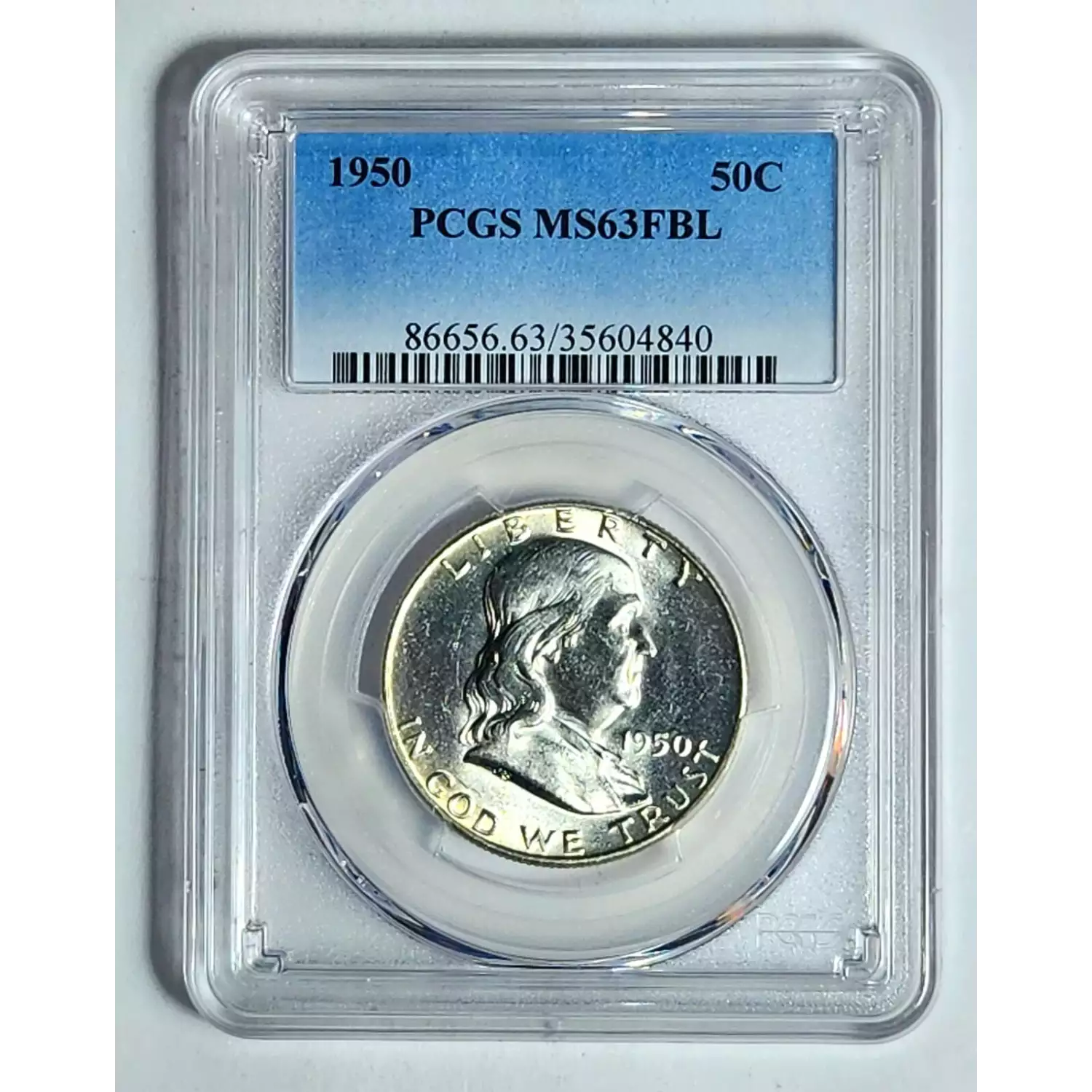 1950 Franklin Half Dollar PCGS MS-63 FBL - Bob Paul Rare Coins