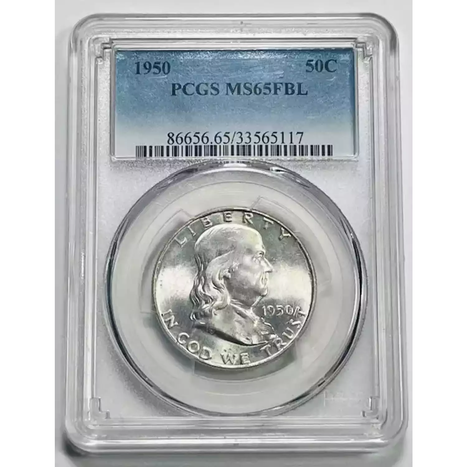 1950 Franklin Half Dollar PCGS MS-65 FBL - Bob Paul Rare Coins