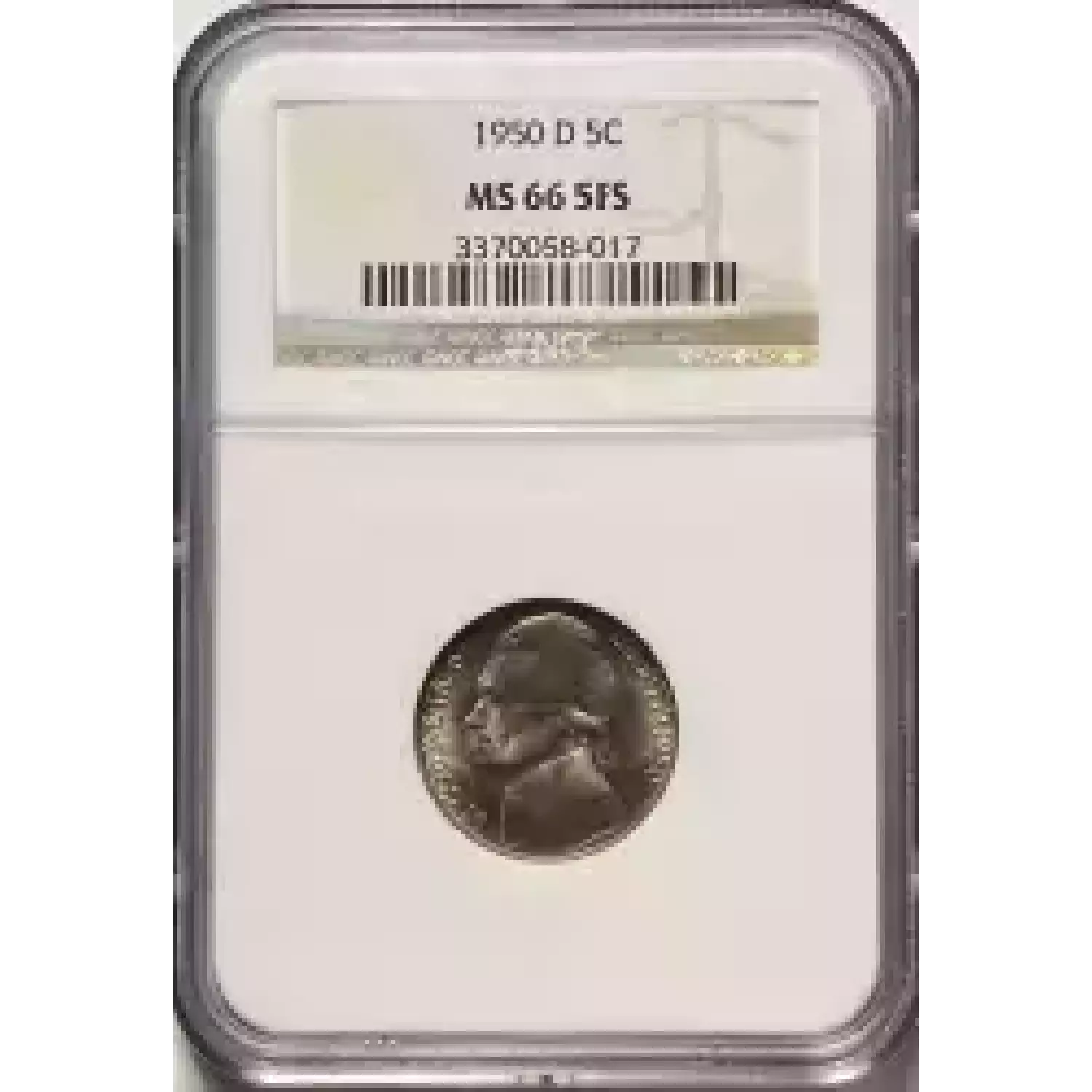 1950-D Nickel Jefferson NGC MS-66 5FS - Bob Paul Rare Coins