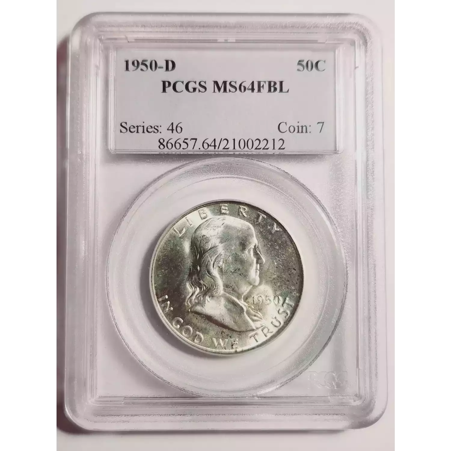 1950-D Franklin Half Dollar PCGS MS-64 FBL - Bob Paul Rare Coins