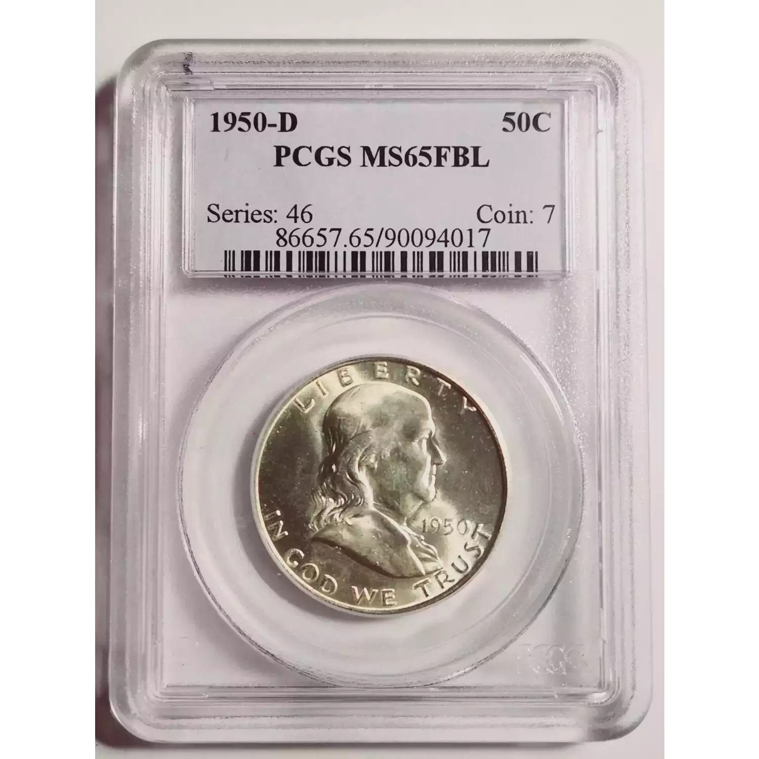 1950-D PCGS MS-65 FBL Franklin Half Dollar - Bob Paul Rare Coins