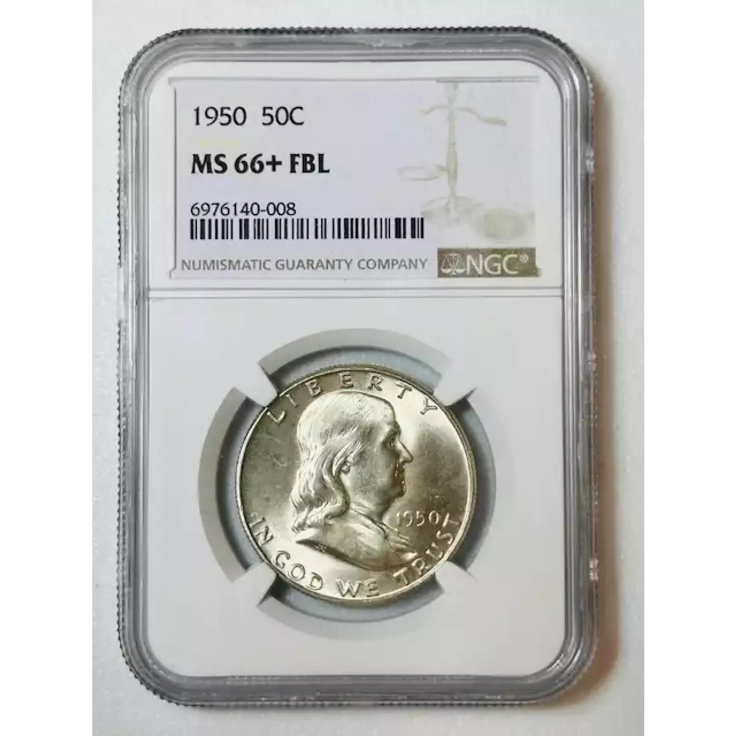 1950 Franklin Half Dollar NGC MS-66+ FBL - Bob Paul Rare Coins