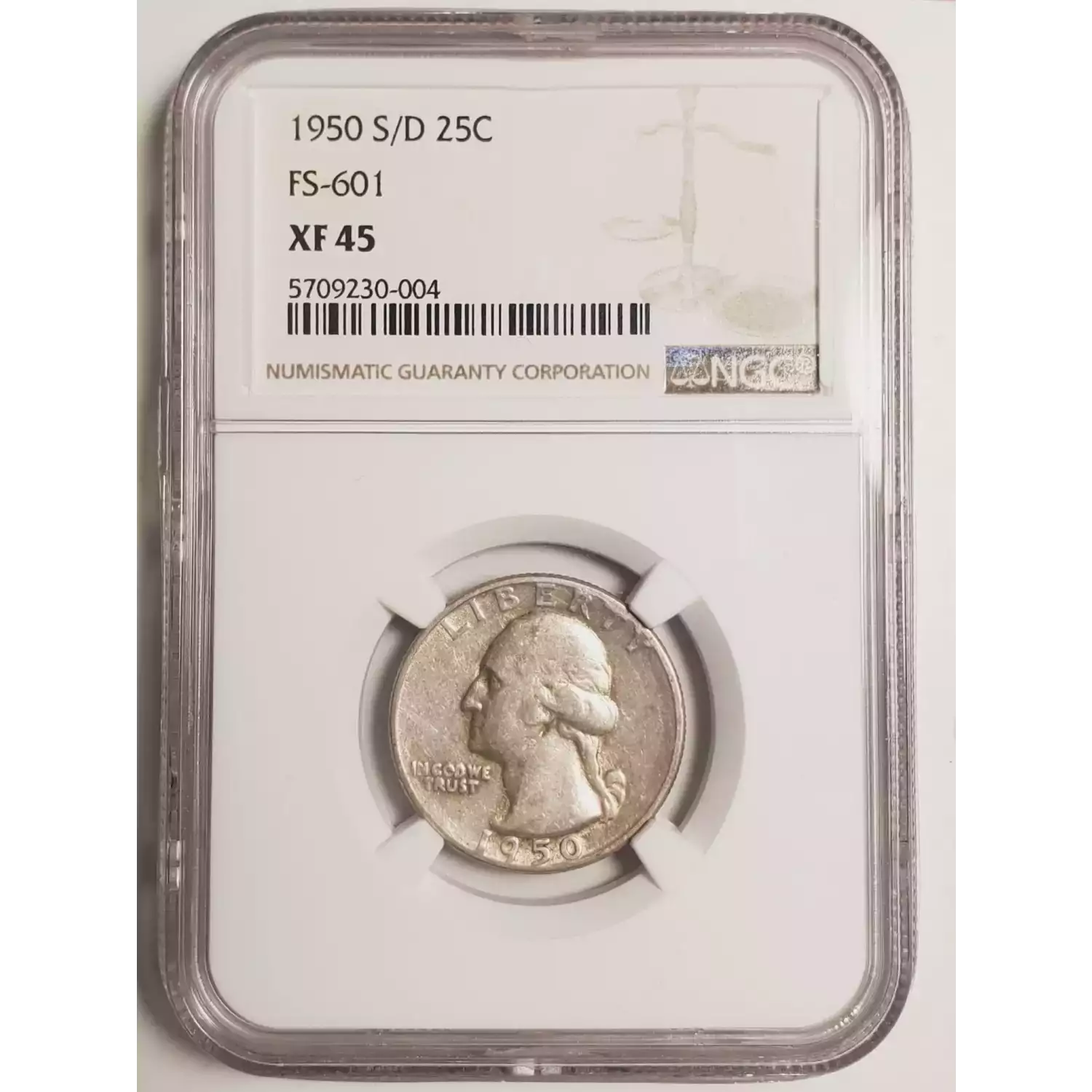 1950-S/D Washington Quarter NGC XF-45 FS-601 - Bob Paul Rare Coins