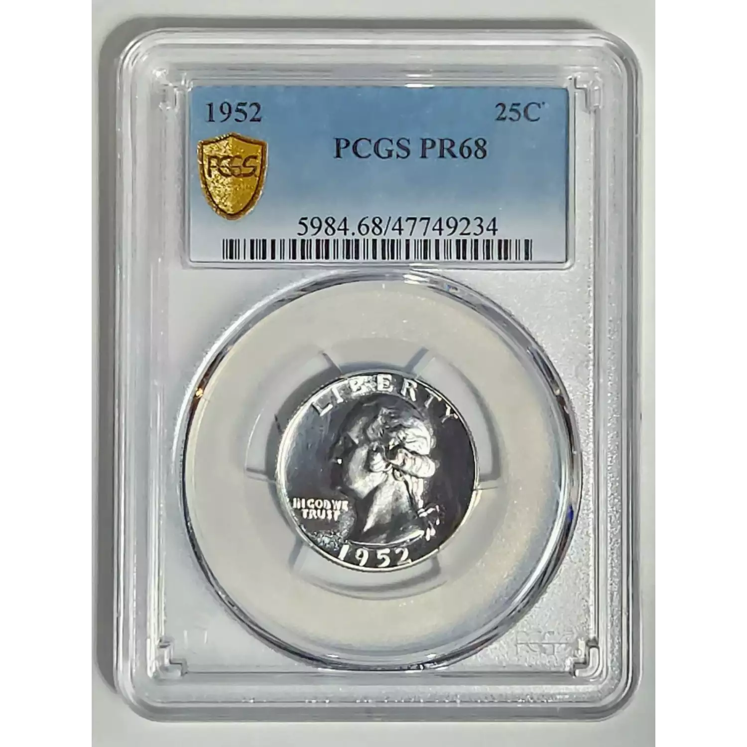 1952 Washington Quarter PCGS PR-68 - Bob Paul Rare Coins