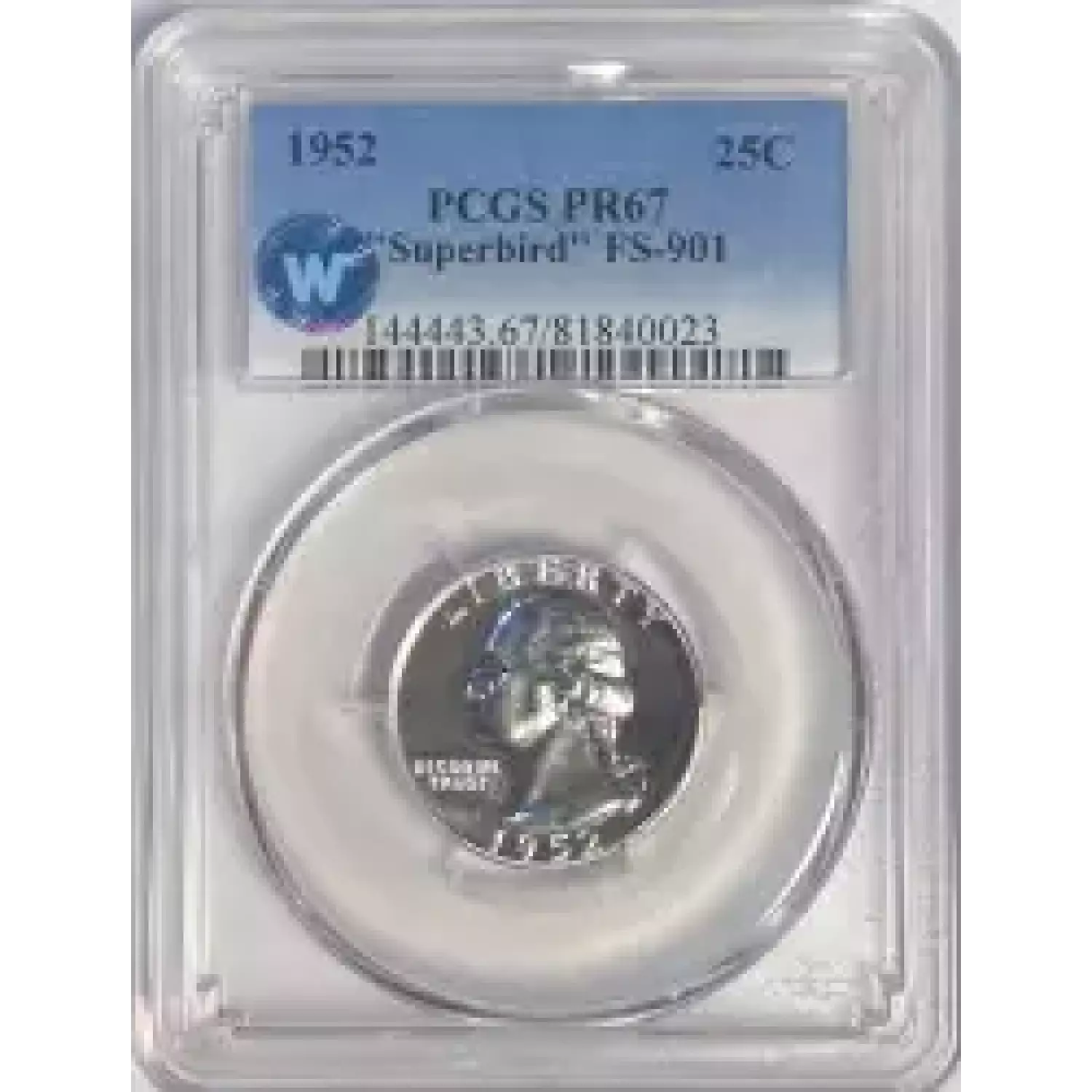 1952 Washington Quarter PCGS PR-67 FS-901 "Superbird" Sight White - Bob ...
