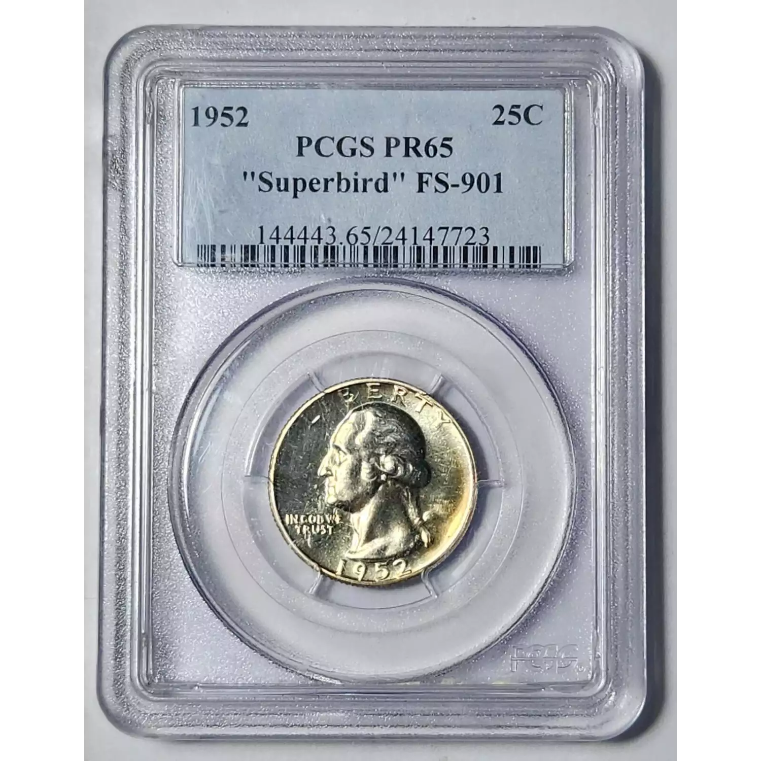 1952 Washington Quarter PCGS PR-65 FS-901 "Superbird" - Bob Paul Rare Coins