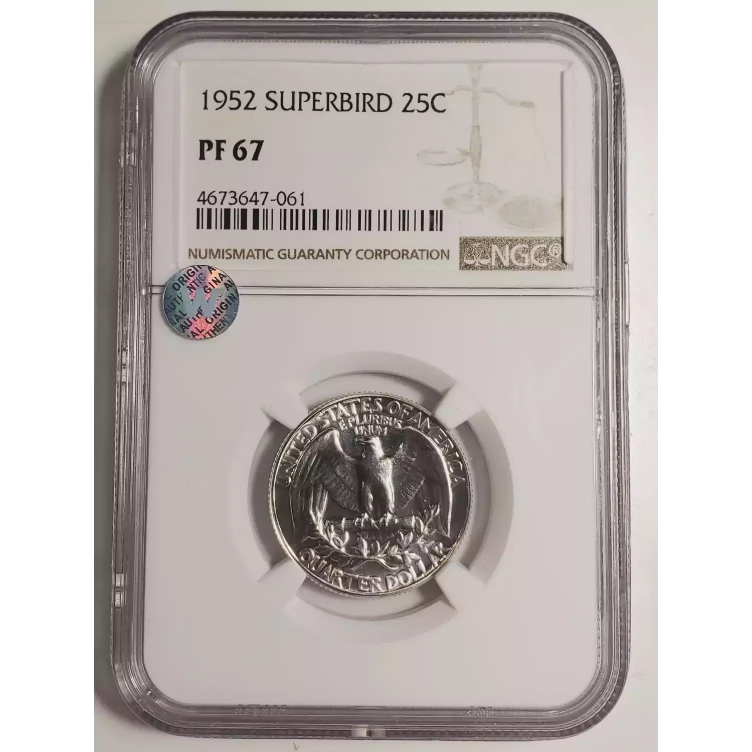 1952 Washington Quarter NGC PF-67 Superbird Sight White - Bob Paul Rare ...