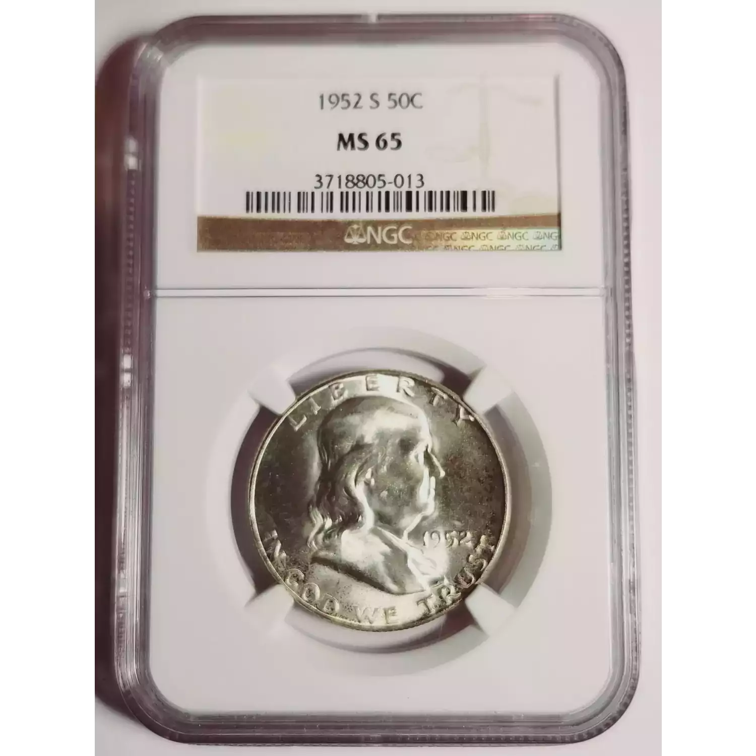 1952-S Franklin Half Dollar NGC MS-65 - Bob Paul Rare Coins