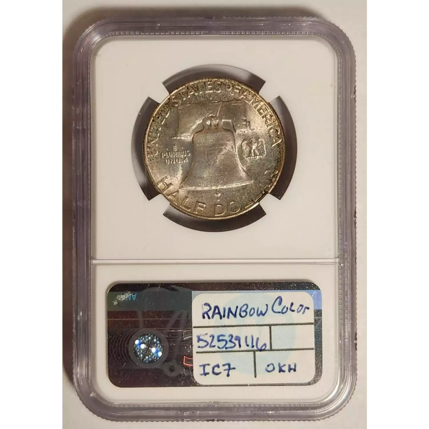 1952-S Franklin Half Dollar NGC MS-67 - RAINBOW COLOR - Bob Paul Rare Coins