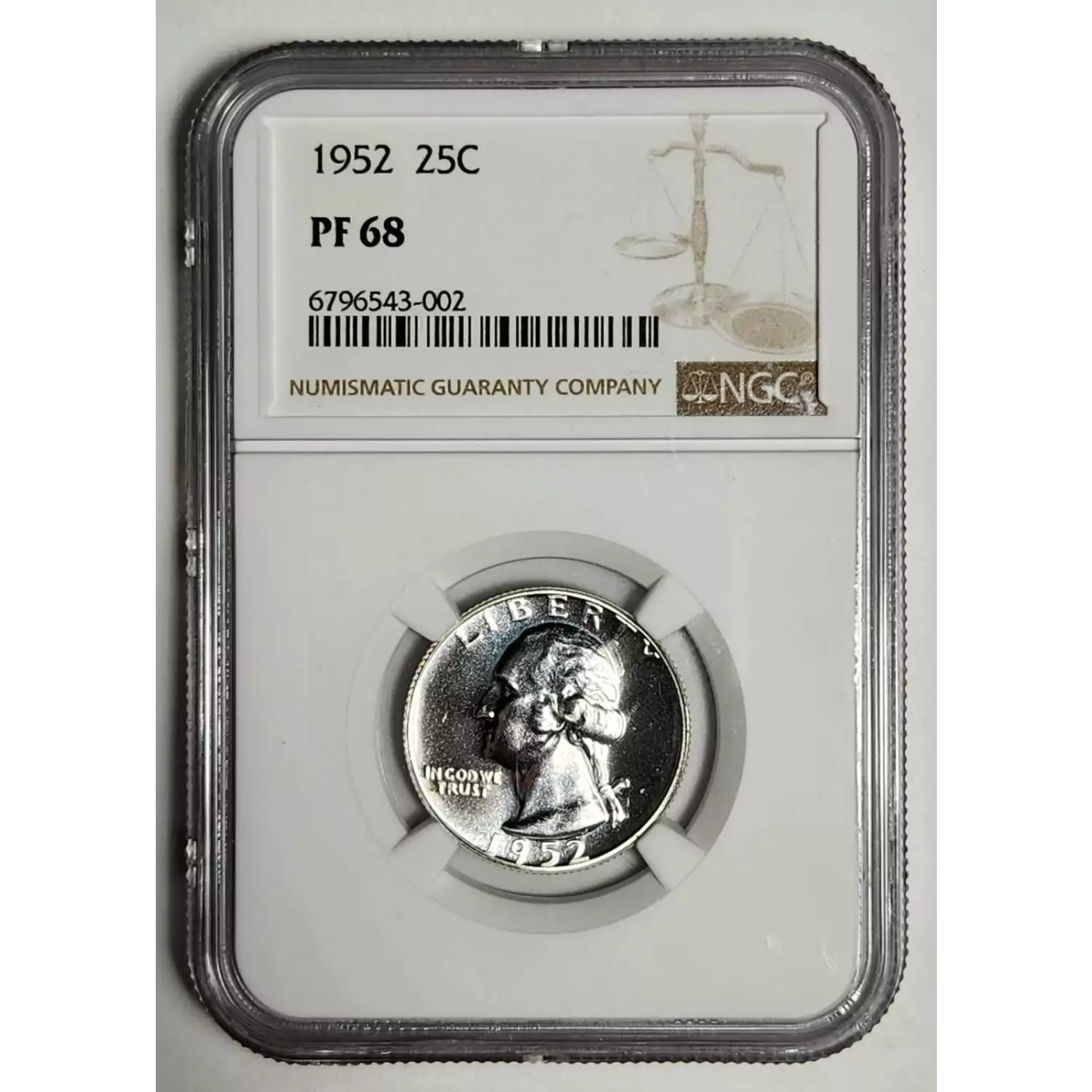 1952 Washington Quarter NGC PF-68 - Bob Paul Rare Coins