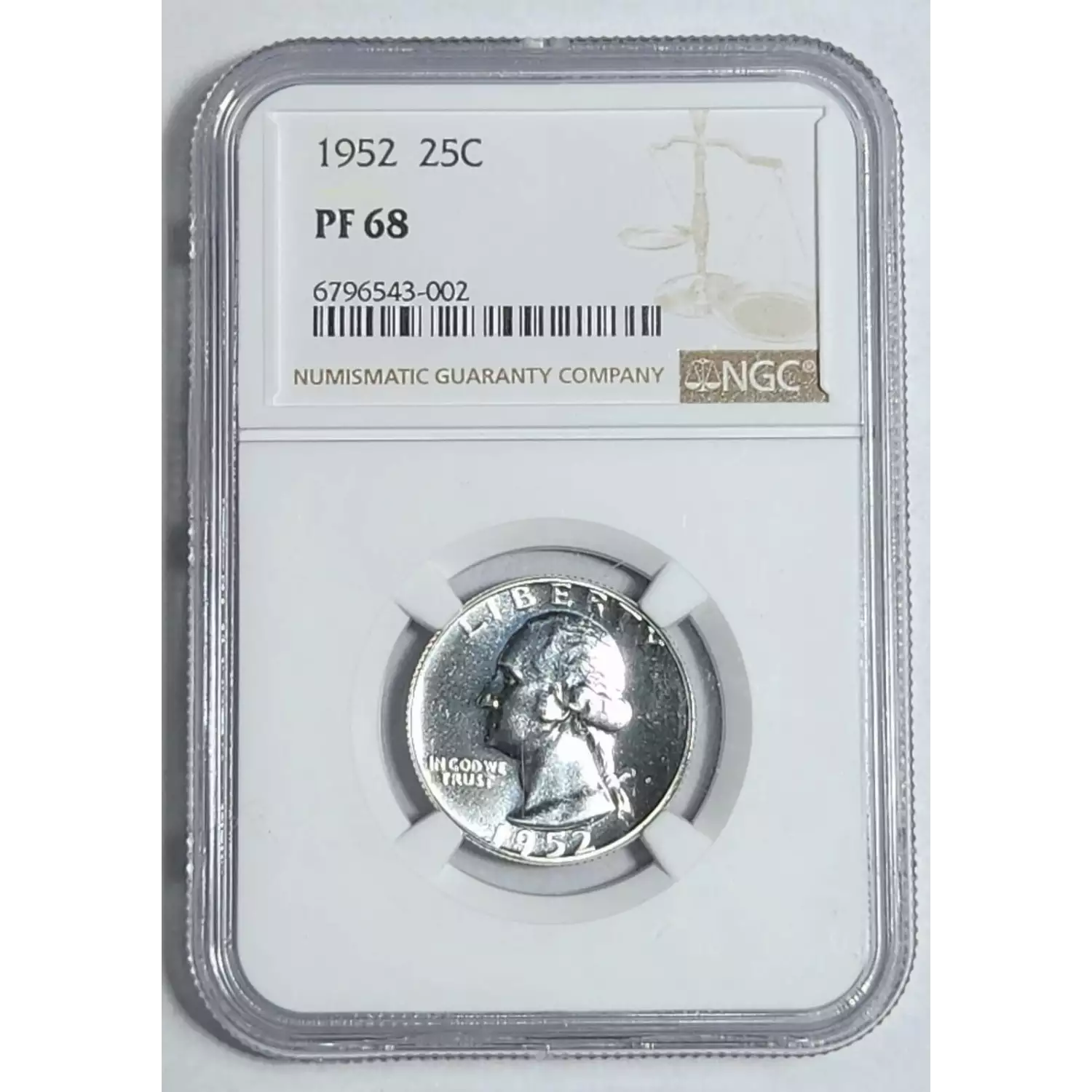1952 Washington Quarter NGC PF-68 - Bob Paul Rare Coins