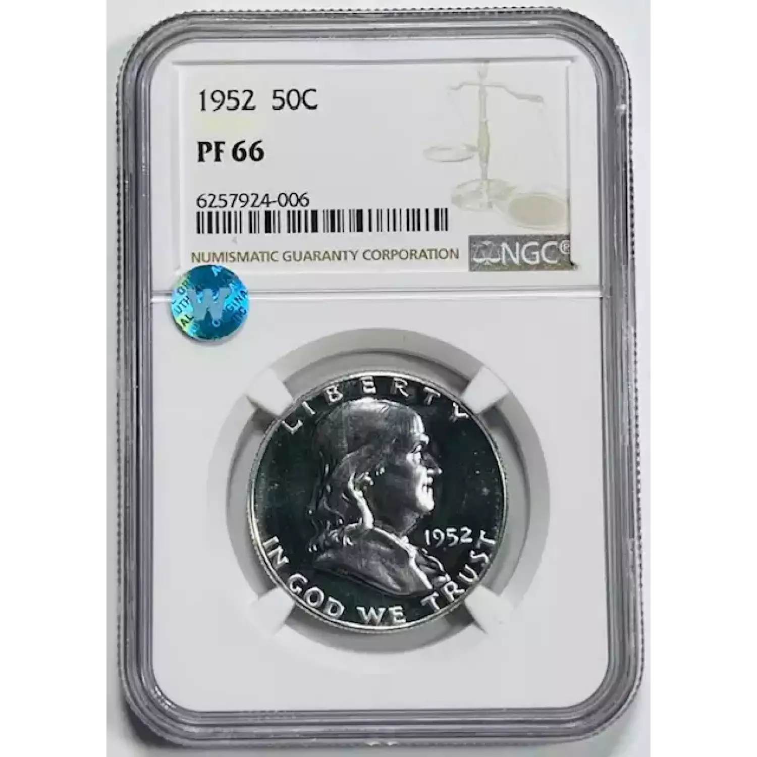 1952 Franklin Half Dollar NGC PF-66 Sight White - Bob Paul Rare Coins
