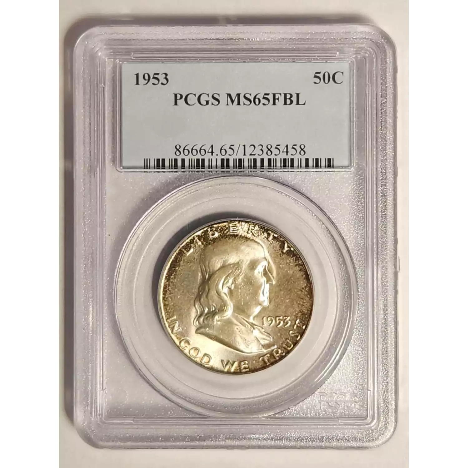 1953 Franklin Half Dollar PCGS MS-65 FBL - COLOR AND LUSTER - Bob Paul ...
