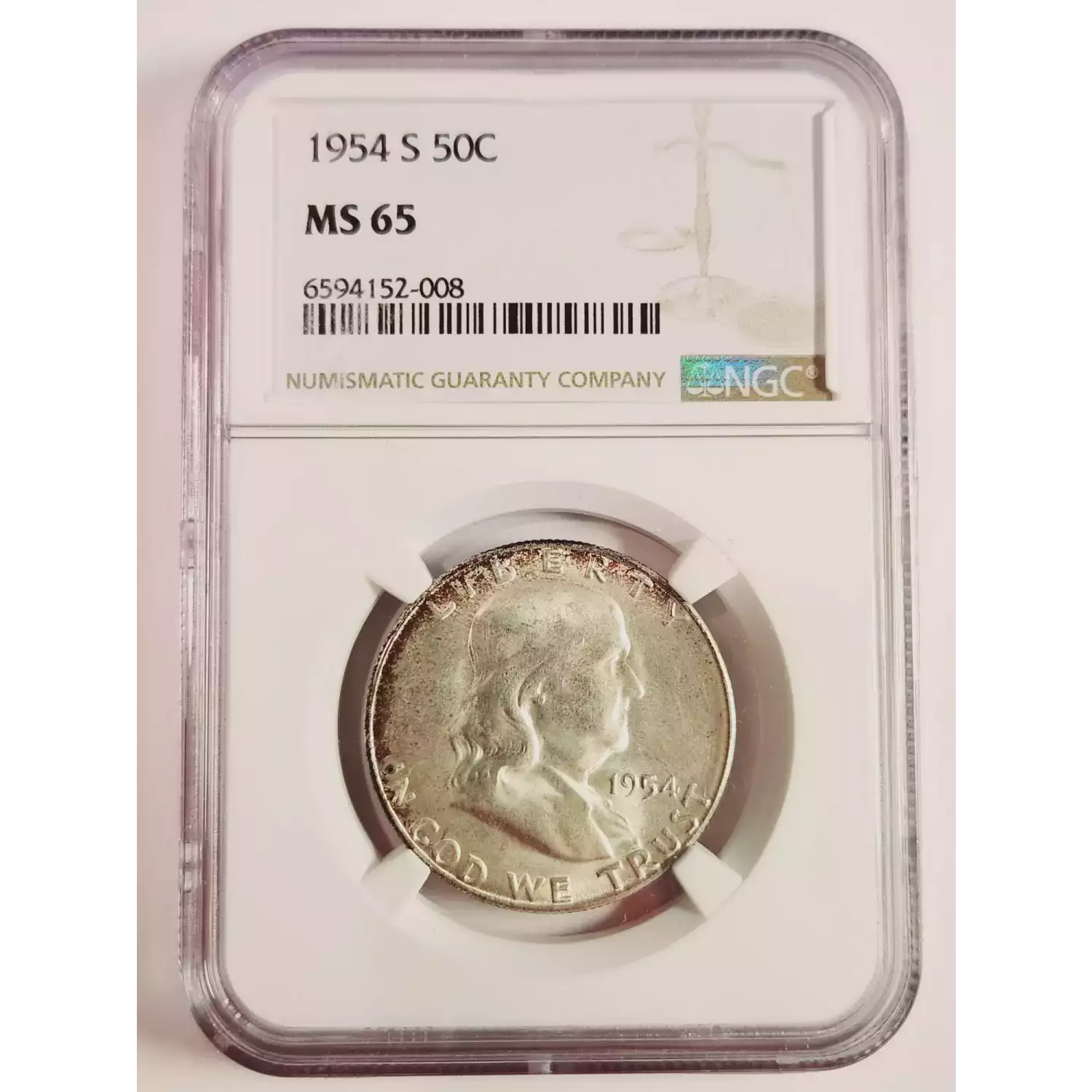 1954-S Franklin Half Dollar NGC MS-65 - ORIGINAL - Bob Paul Rare Coins