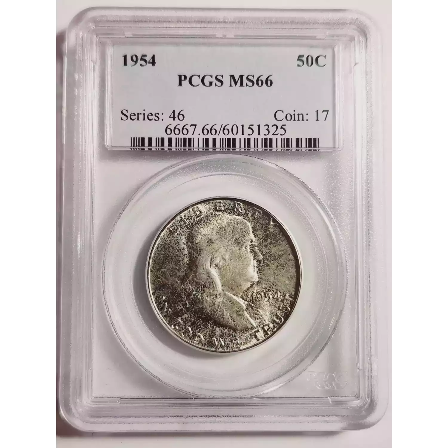 1954 Franklin Half Dollar PCGS MS-66 - Bob Paul Rare Coins