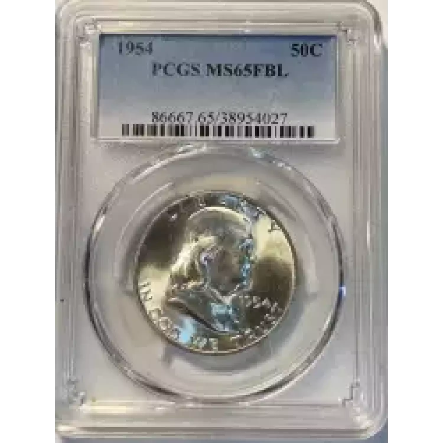 1954 Franklin Half Dollar PCGS MS-65 FBL - Bob Paul Rare Coins