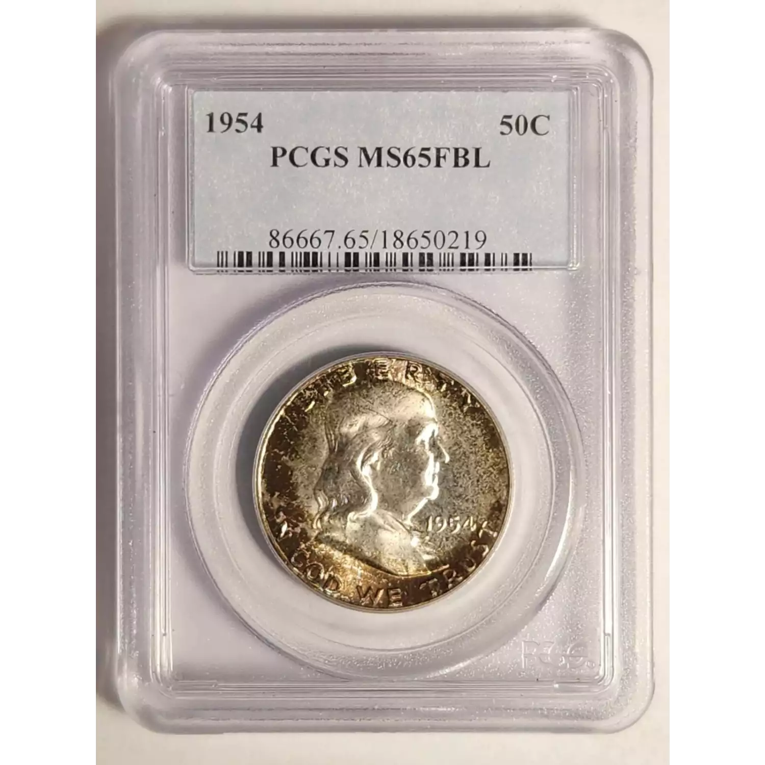 1954 Franklin Half Dollar PCGS MS-65 FBL - VERY ORIGINAL - Bob Paul ...