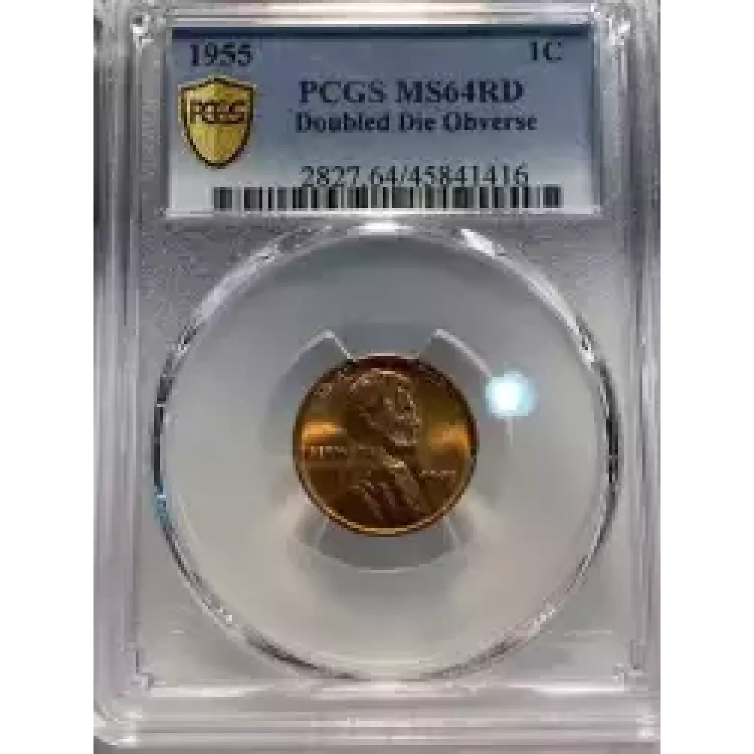 1955 Small Cents Lincoln, Wheat Ears Reverse PCGS MS-64 RD Doubled Die Obverse - Bob Paul Rare Coins