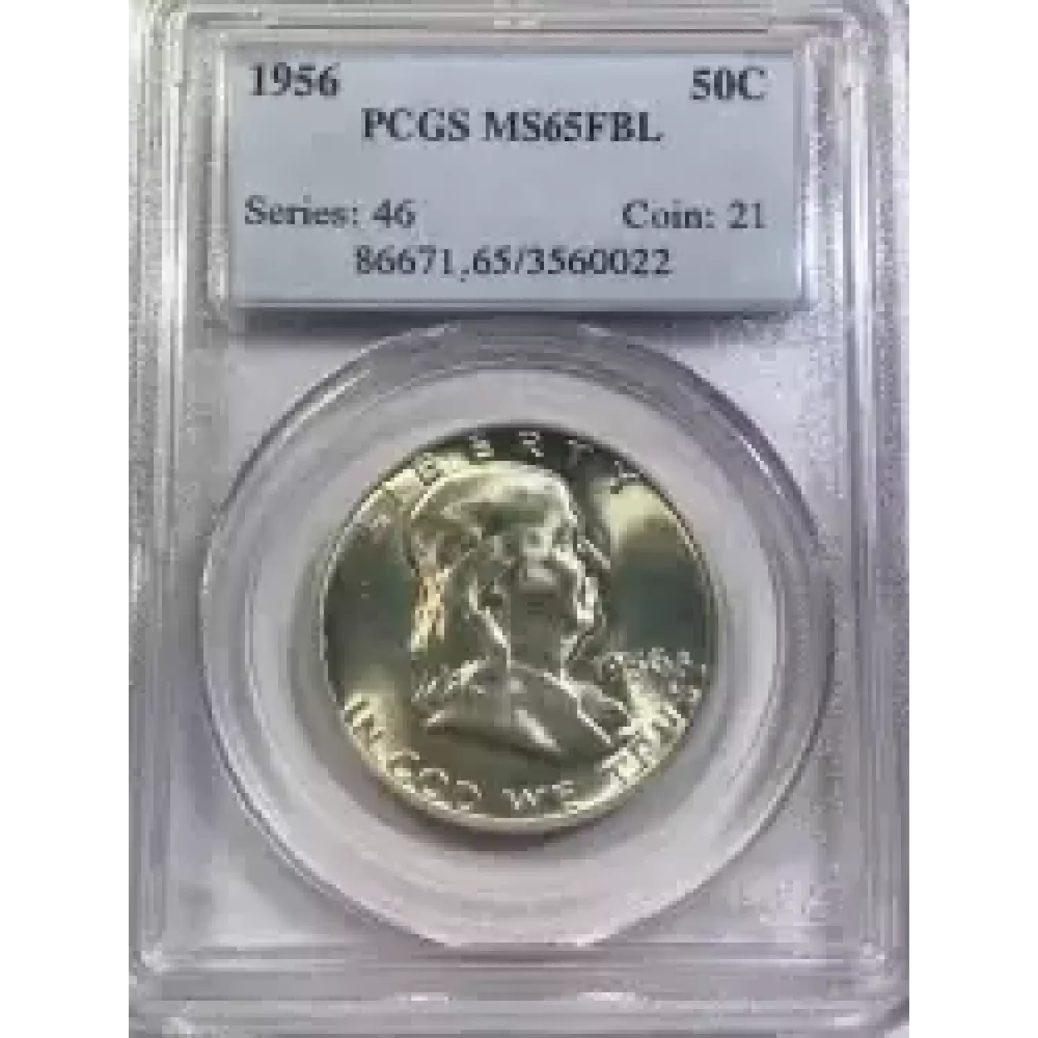 1956 Franklin Half Dollar PCGS MS-65 FBL - Bob Paul Rare Coins