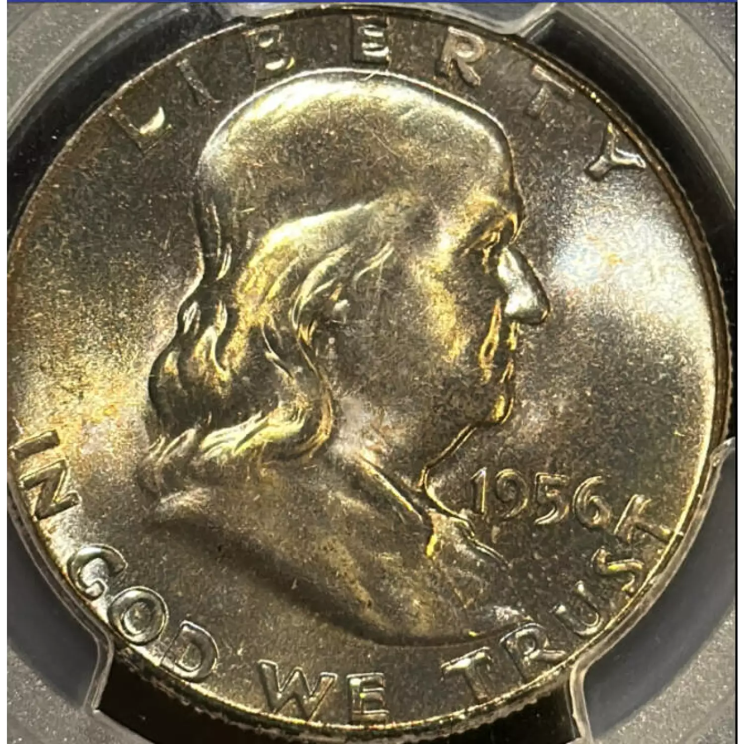 1956 Franklin Half Dollar PCGS MS-66 FBL COLORS - Bob Paul Rare Coins