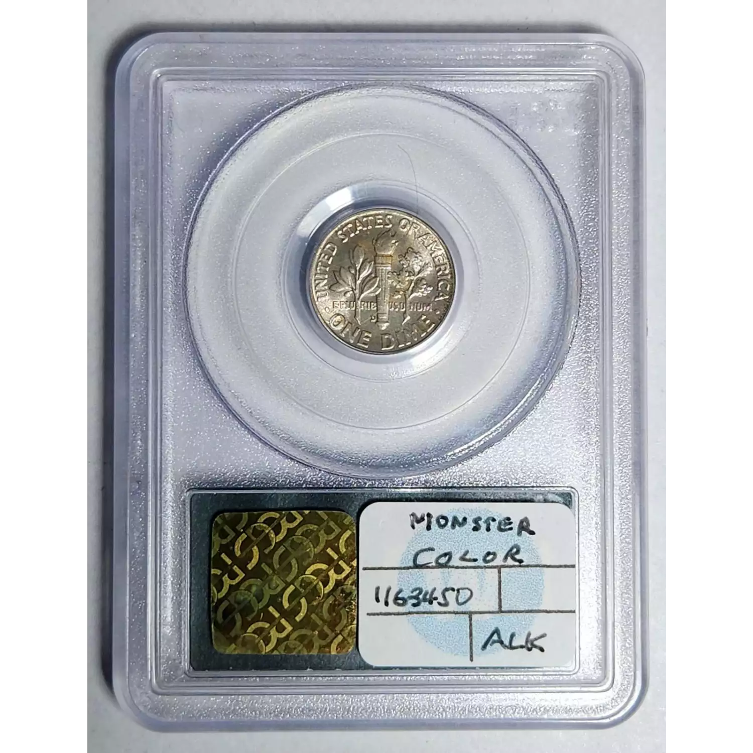 1958-D Dimes Roosevelt PCGS MS-66 - MONSTER COLOR - Bob Paul Rare Coins