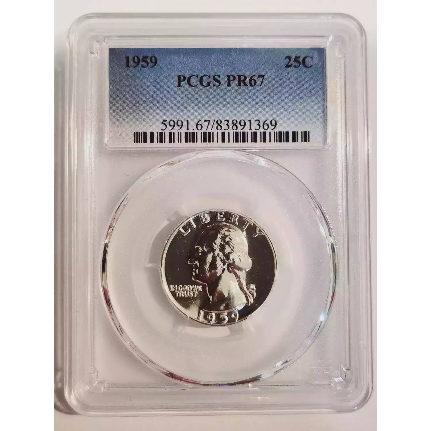 1959 Washington Quarter PCGS PR-67 - Bob Paul Rare Coins