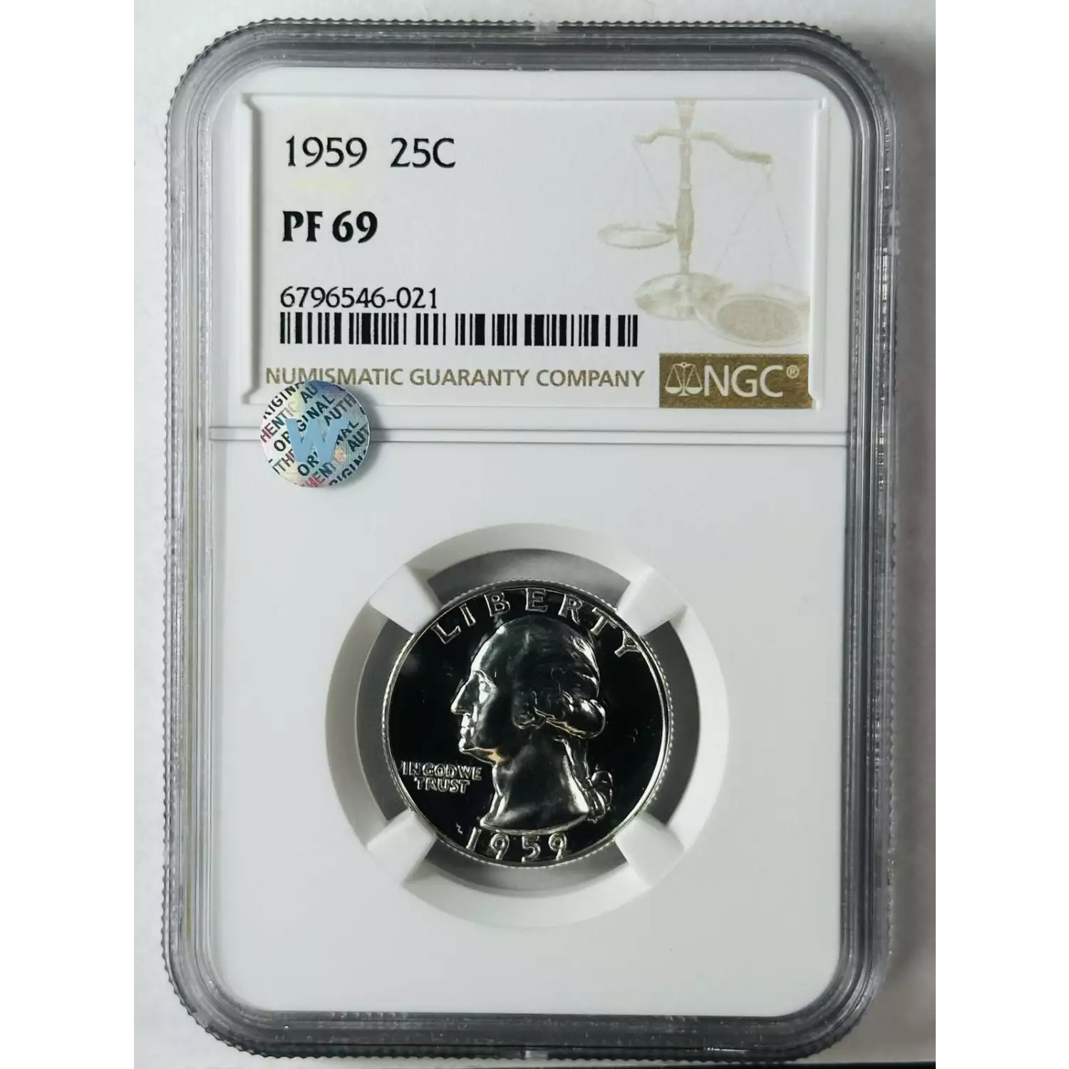 1959 Washington Quarter NGC PF-69 Sight White - Bob Paul Rare Coins