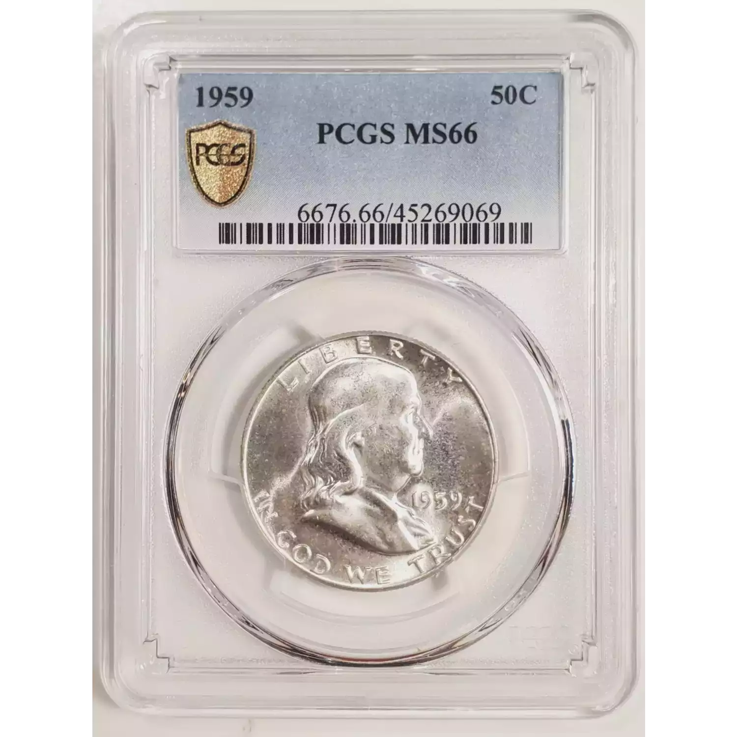 1959 Franklin Half Dollar PCGS MS-66 - Bob Paul Rare Coins