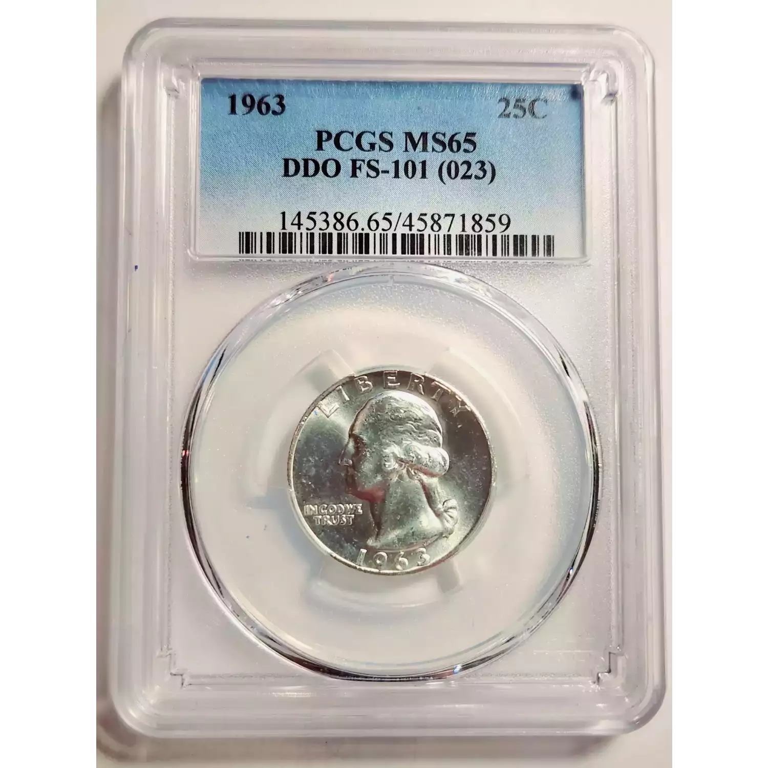 1963 Washington Quarter PCGS MS-65 DDO FS-101 (023) - Bob Paul Rare Coins
