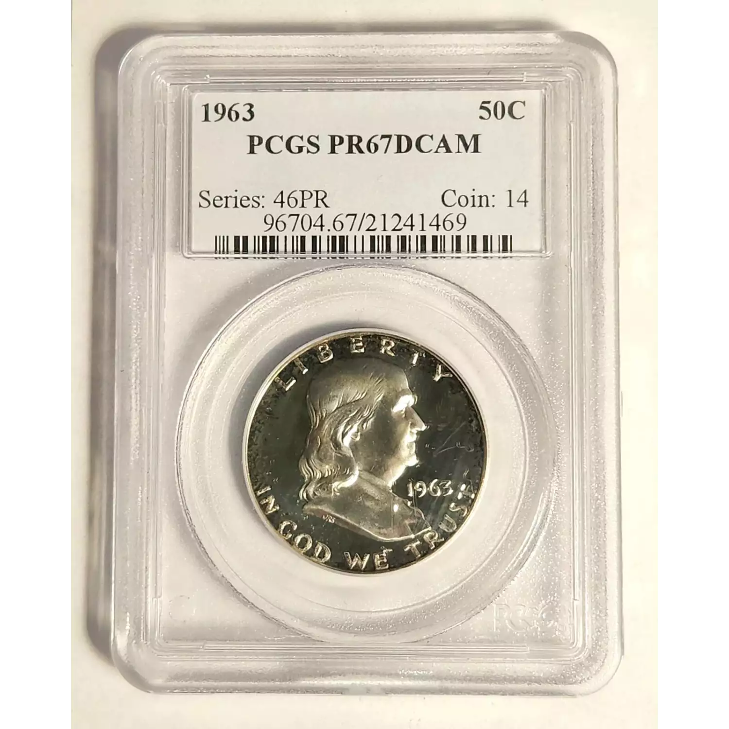1963 Franklin Half Dollar PCGS PR-67 DCAM - Bob Paul Rare Coins