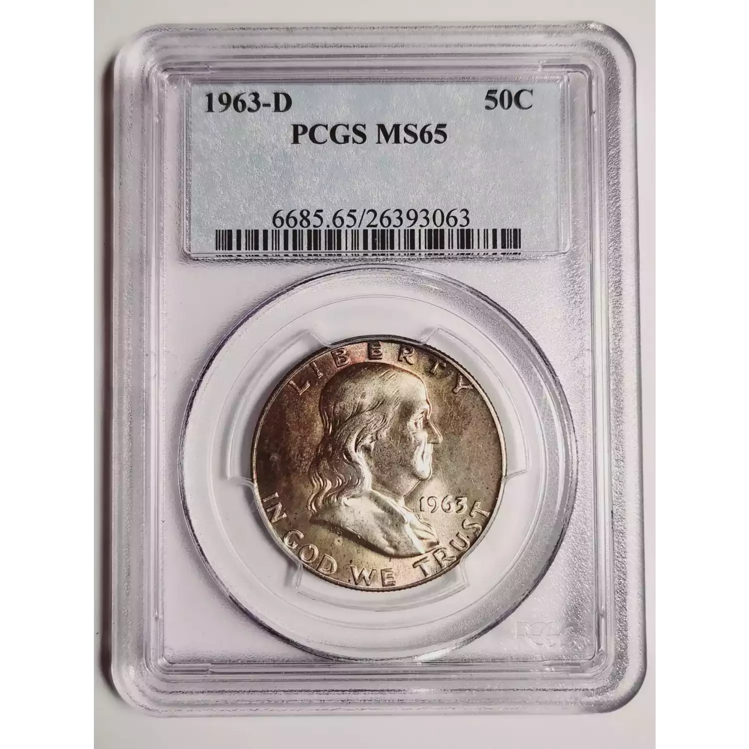 1963-D Franklin Half Dollar PCGS MS-65 - Bob Paul Rare Coins