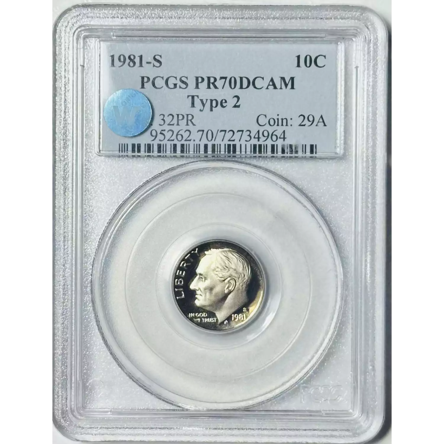 1981-S Dimes Roosevelt PCGS PR-70 DCAM Type 2 Sight White - Bob Paul ...