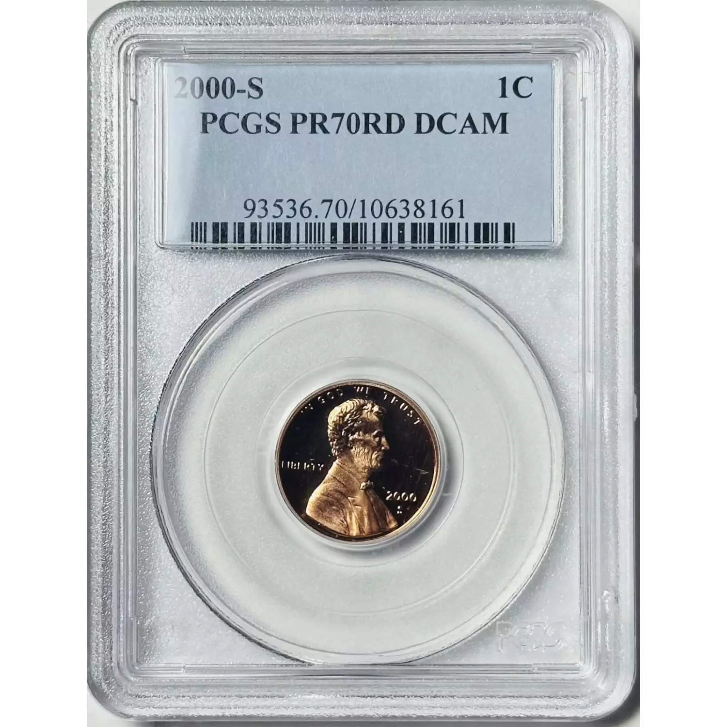 2000-S Small Cents Lincoln, Memorial Reverse PCGS PR-70 DCAM - Bob Paul ...