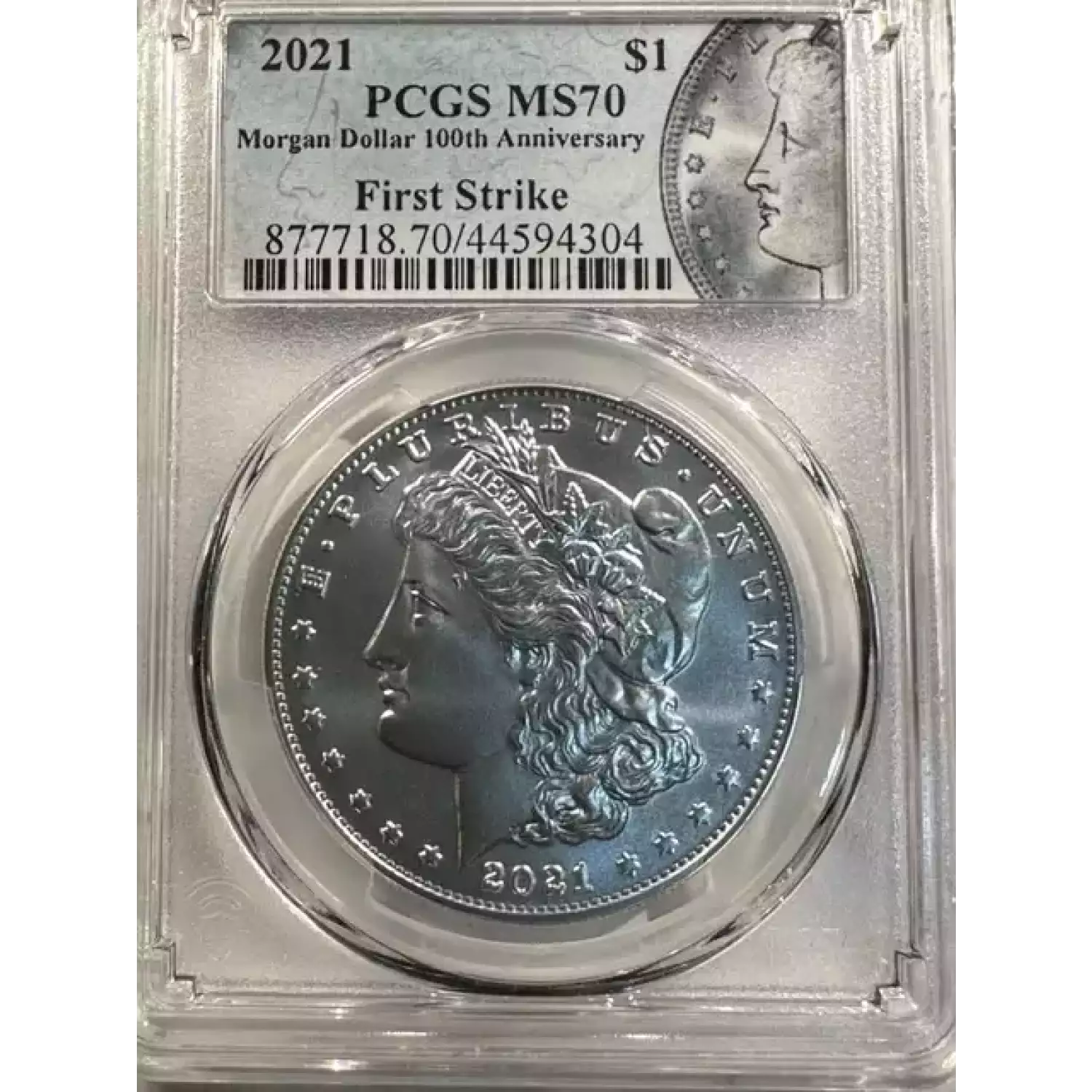 2021 Morgan Silver Dollar PCGS MS-70 Morgan Dollar 100th Anniversary ...