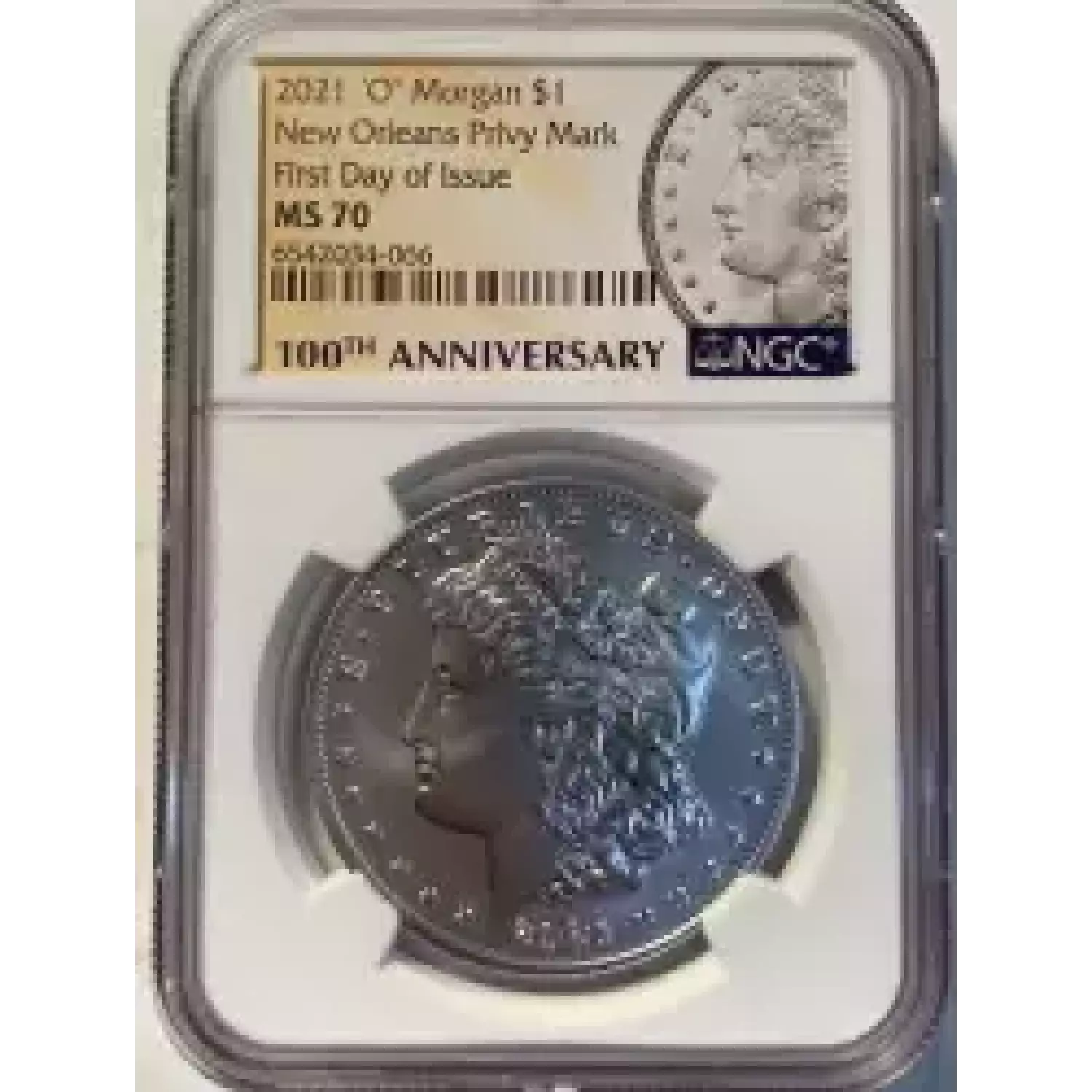 2021-O Morgan Silver Dollar NGC MS-70 'O' Privy Mark First Day of Issue ...