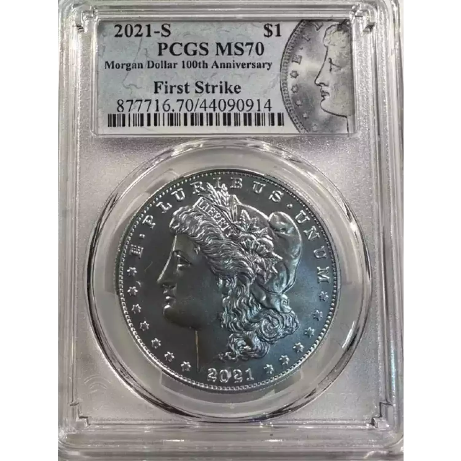 2021-S Morgan Dollar 100th Anniversary First Strike PCGS MS-70 - Bob ...