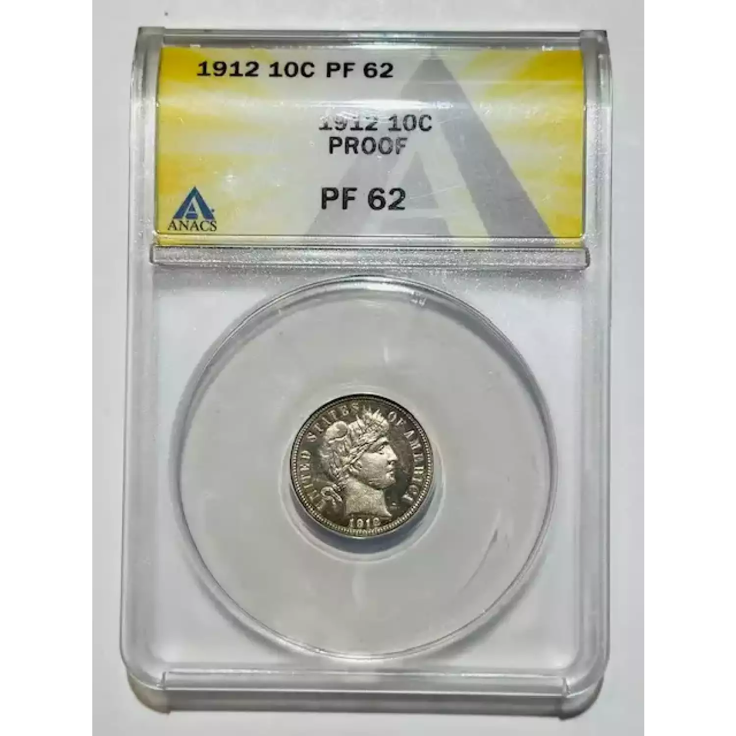 1912 Barber Dime ANACS PR-62 - Bob Paul Rare Coins