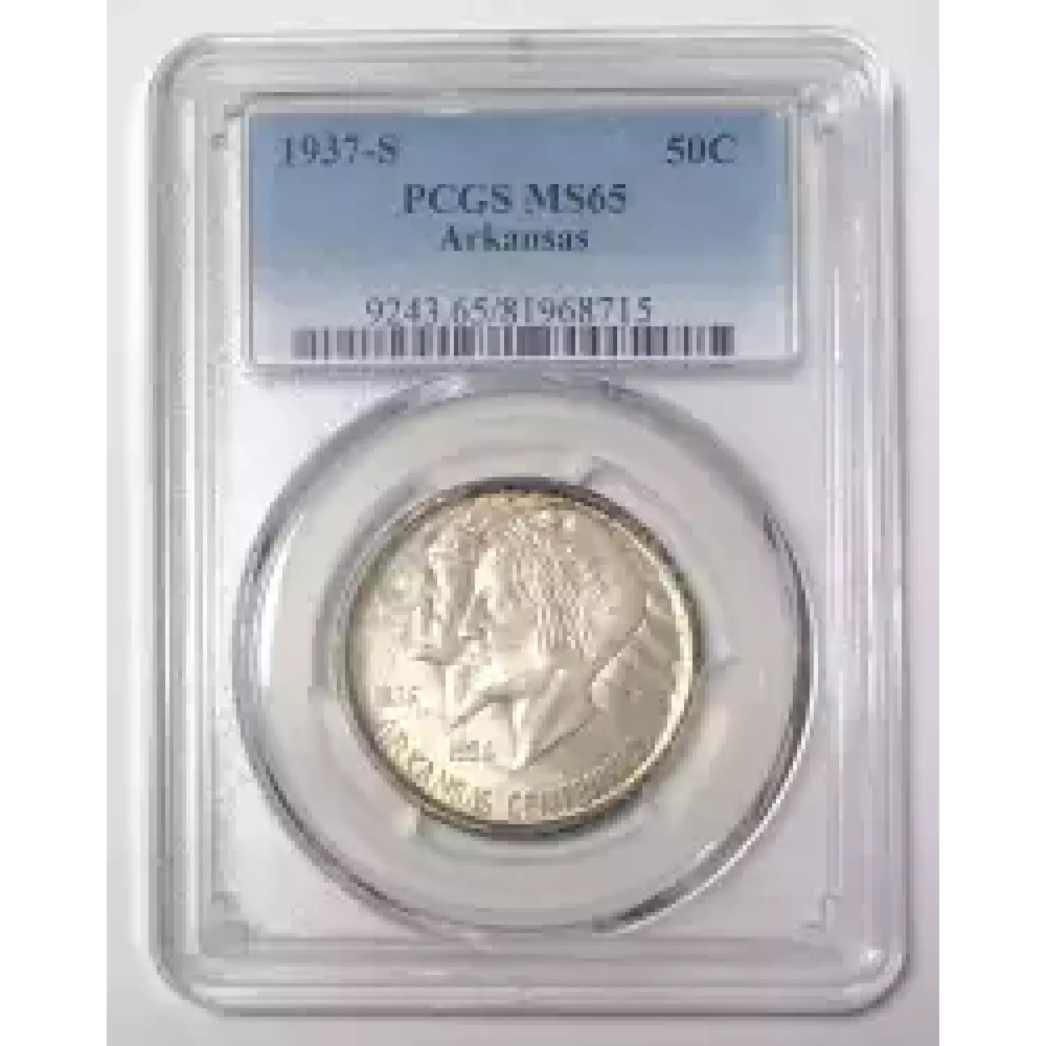 1937-S Classic Commemorative Arkansas Centennial PCGS MS-65 Arkansas ...