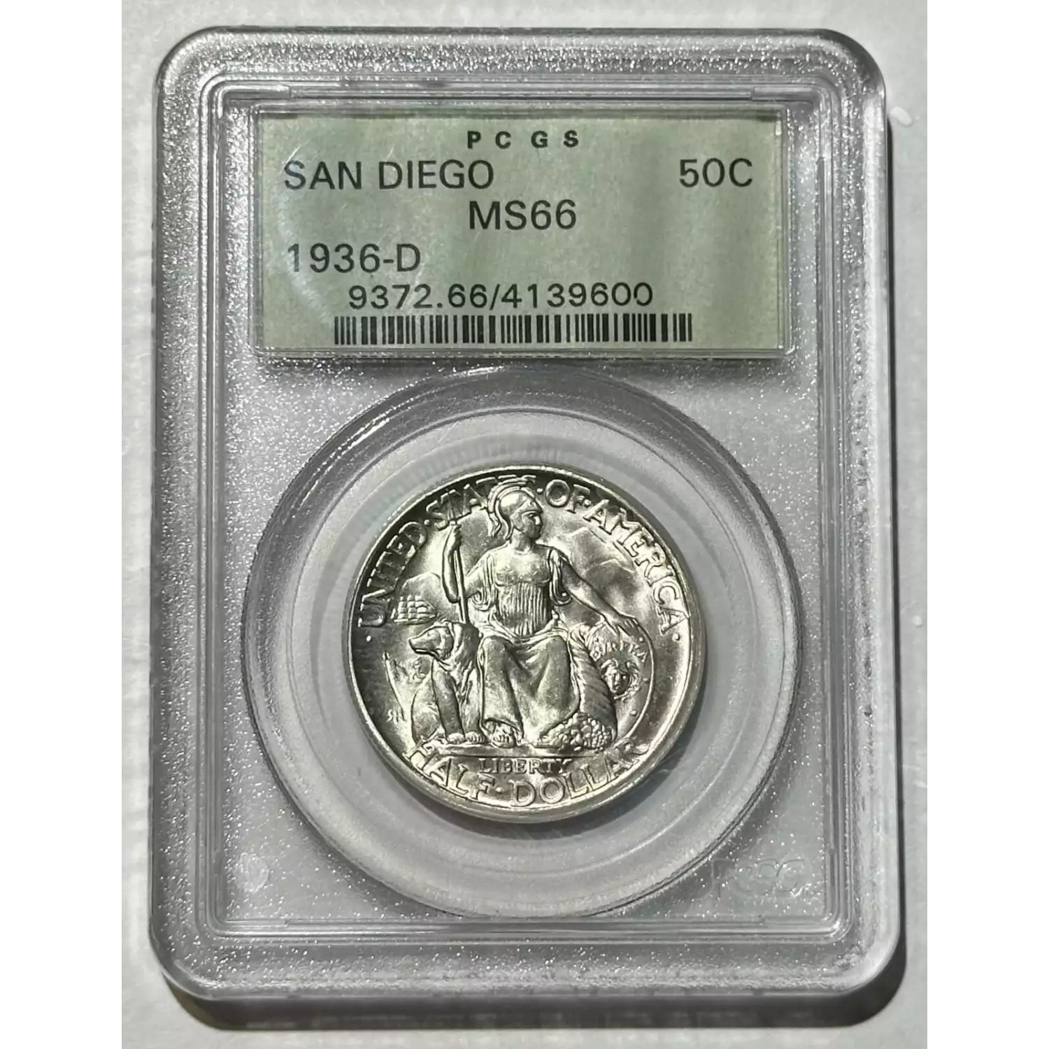 1936-D PCGS MS-66 San Diego Classic Commemorative California Pacific ...