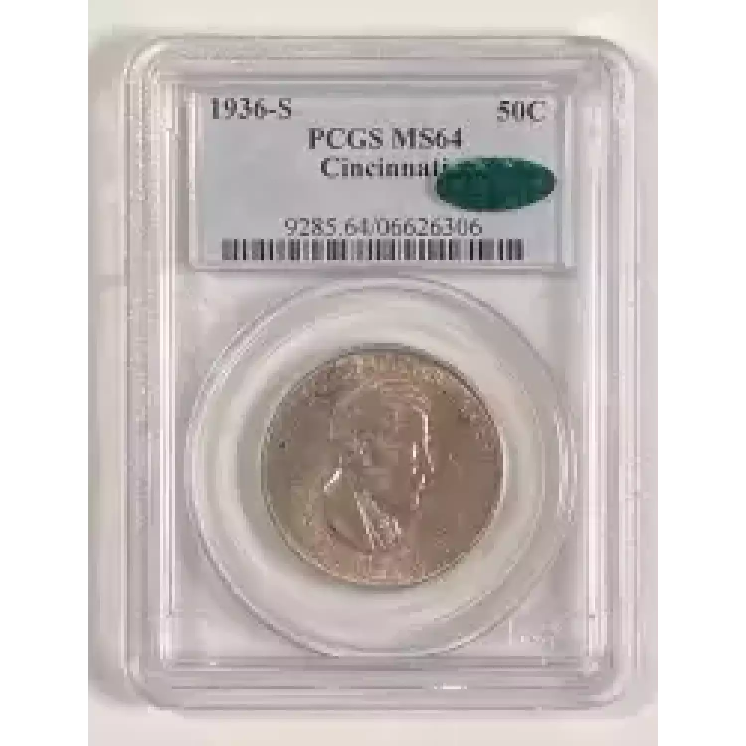 1936-S Cincinnati Commemorative PCGS MS-64 Cincinnati CAC - Bob Paul ...