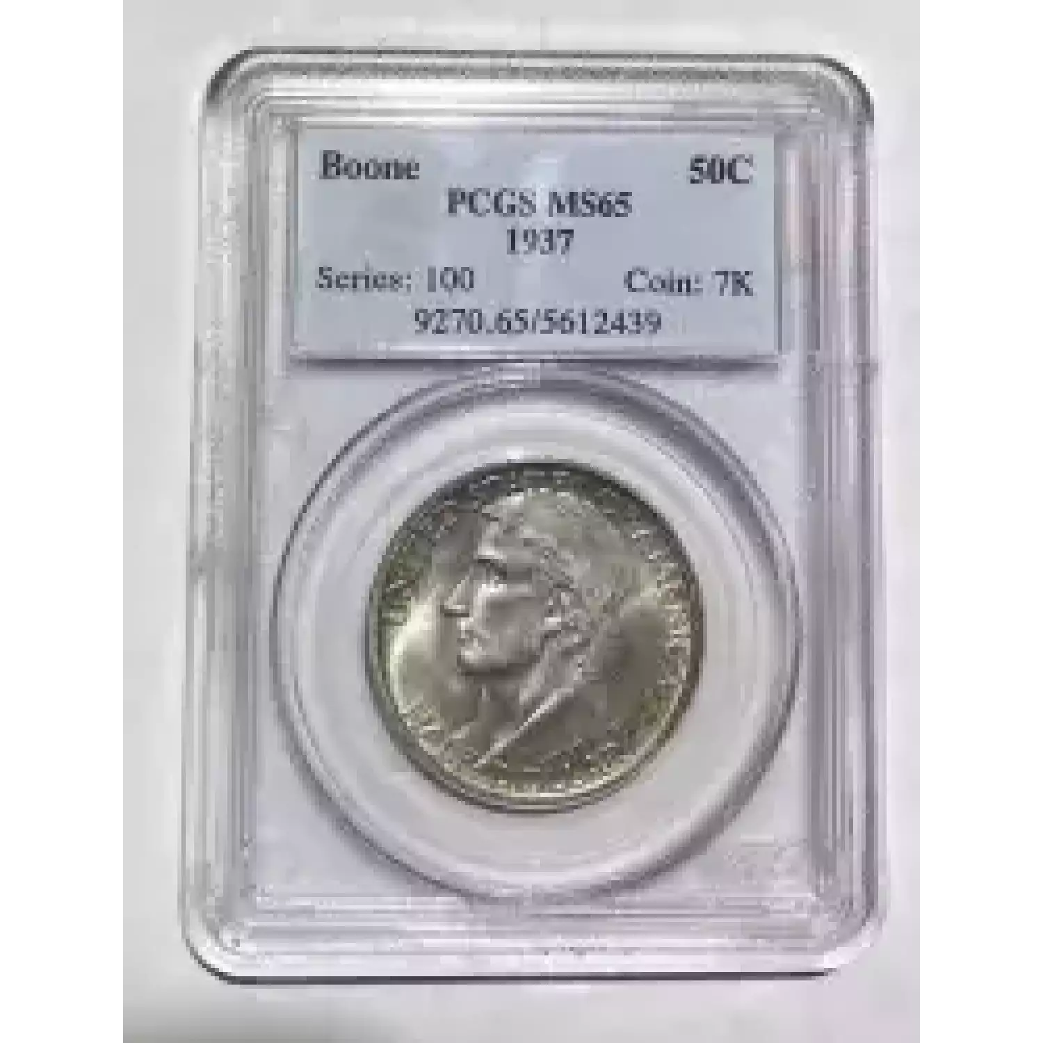 1937 Classic Commemorative Daniel Boone Bicentennial PCGS MS-65 Boone - Bob Paul Rare Coins