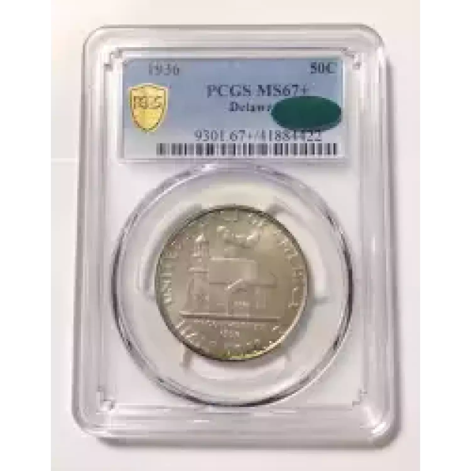 1936 Classic Commemorative Delaware Tercentenary PCGS MS-67+ Delaware ...