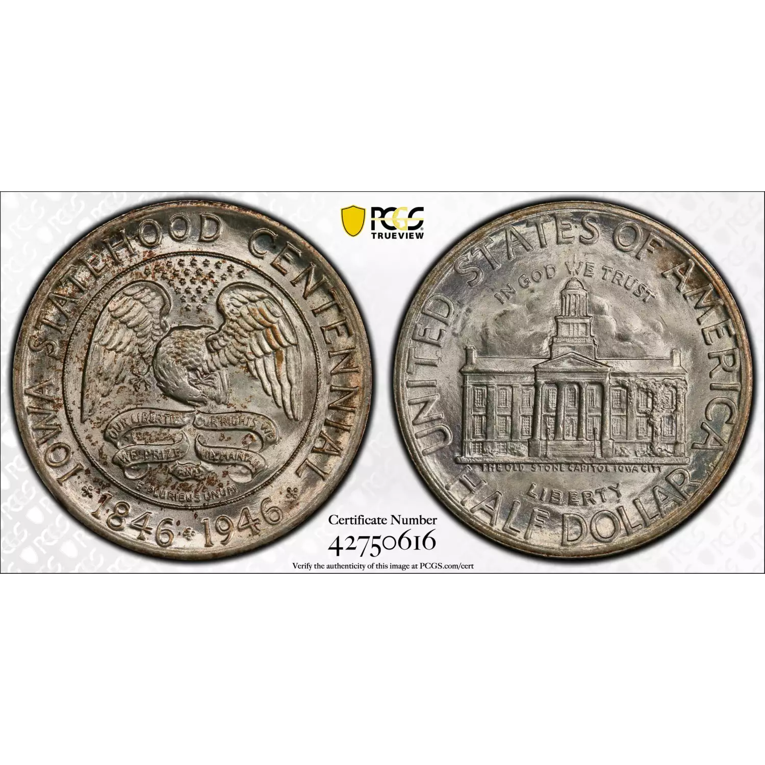 1946 Classic Commemorative Iowa Centennial PCGS MS-67 Iowa - Bob Paul ...